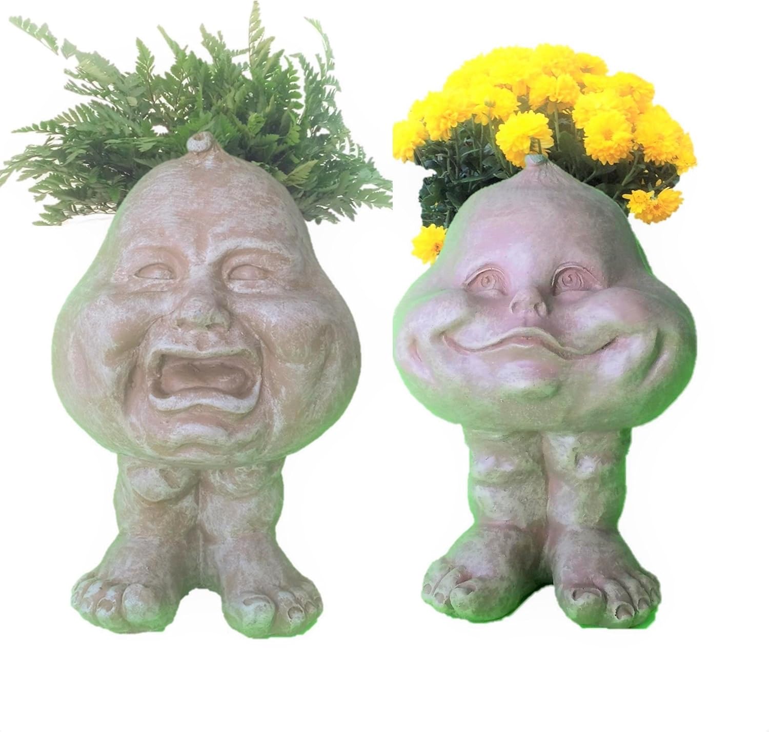 Amazon.com : homestyles 8.5 in. Stone Wash Crying Brother & Happy Baby ...