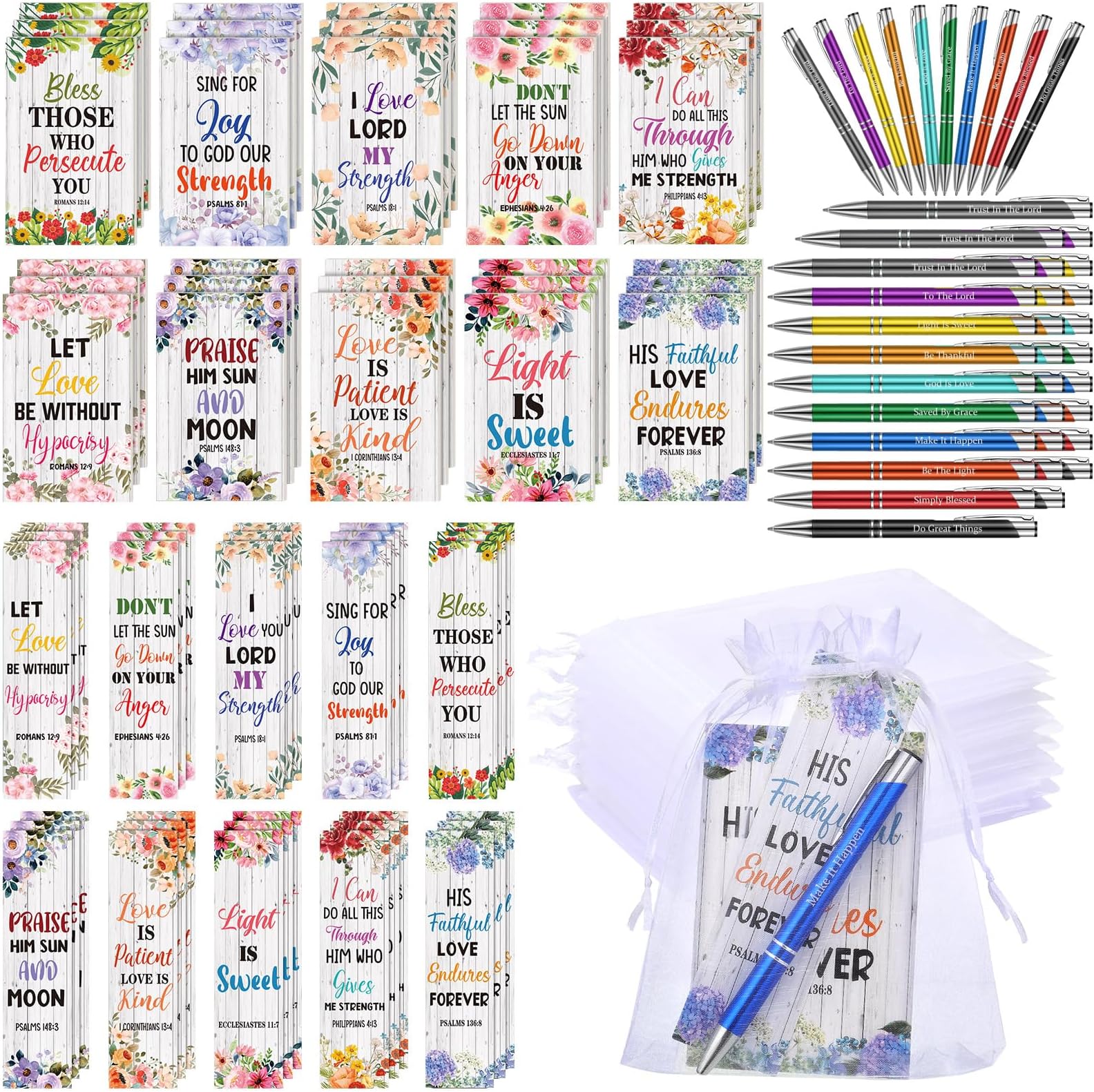 Amazon.com : Sinmoe 120 Pcs Bible Gifts Set Include Bible Verses ...