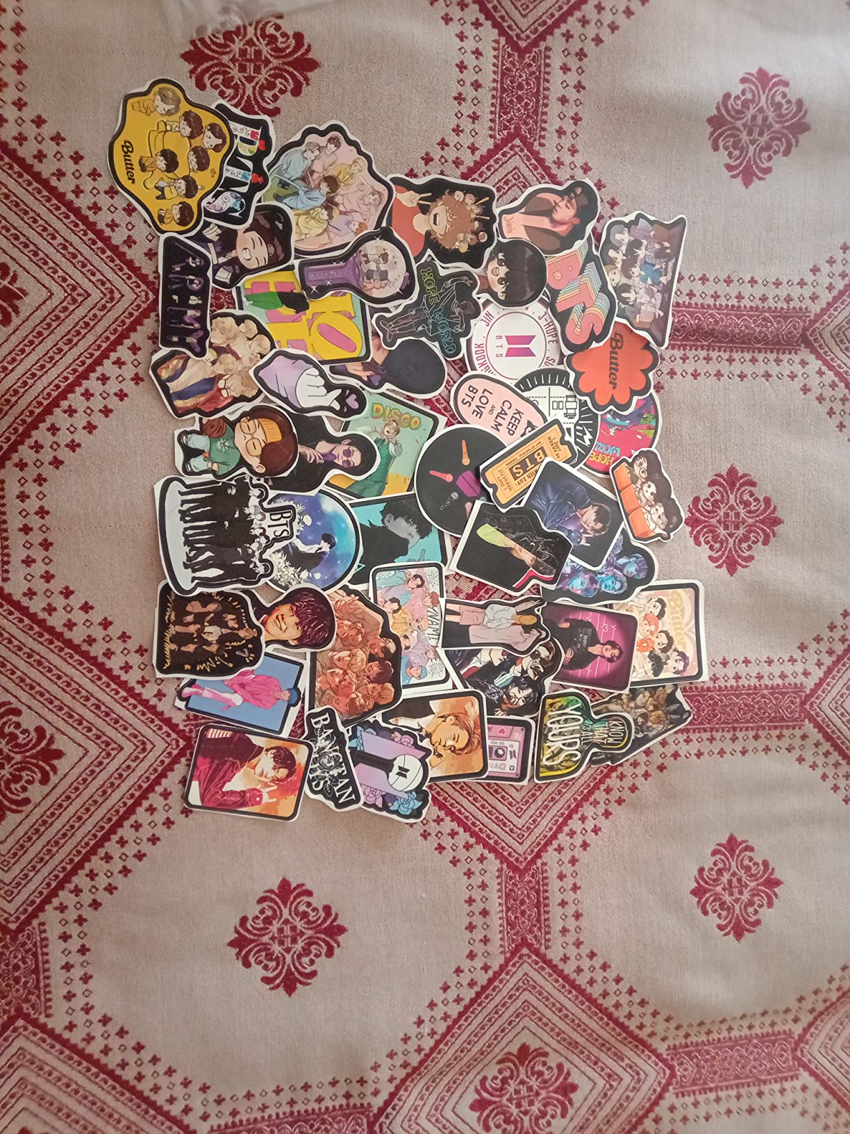 Twinster BTS Self-Adhesive Stickers Merch (Pack of 50) for Journal ...