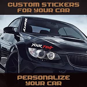 Amazon.com - Personalized Custom Decal Vinyl Stickers for Cars, Trucks ...