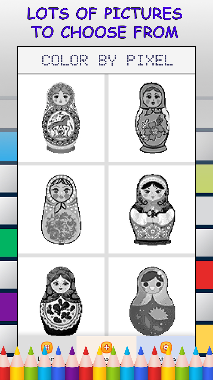 Buy Russian Dolls Color by Number - No Ads Pixel Art Game - Coloring ...