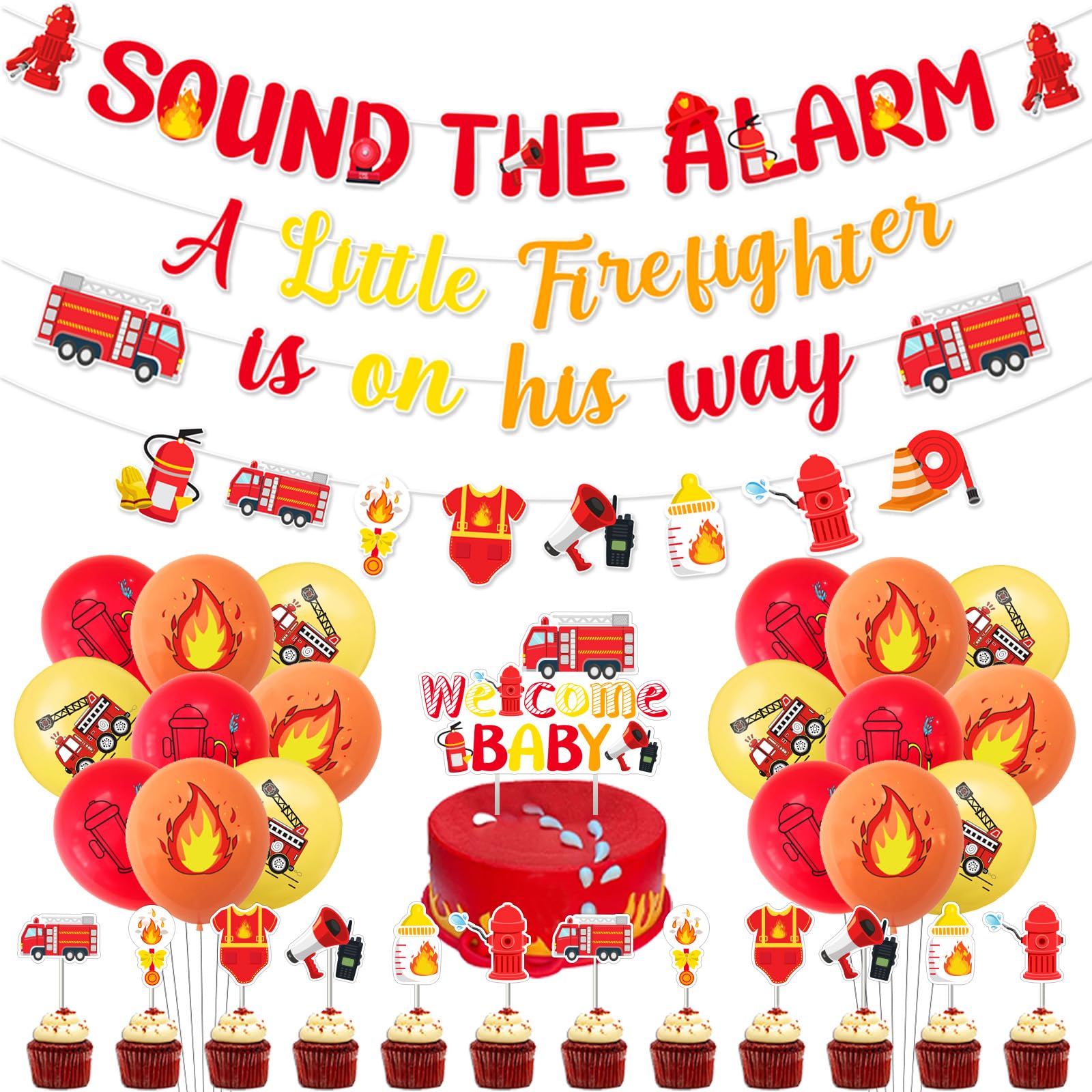 Fireman Themed Baby Shower Decorations