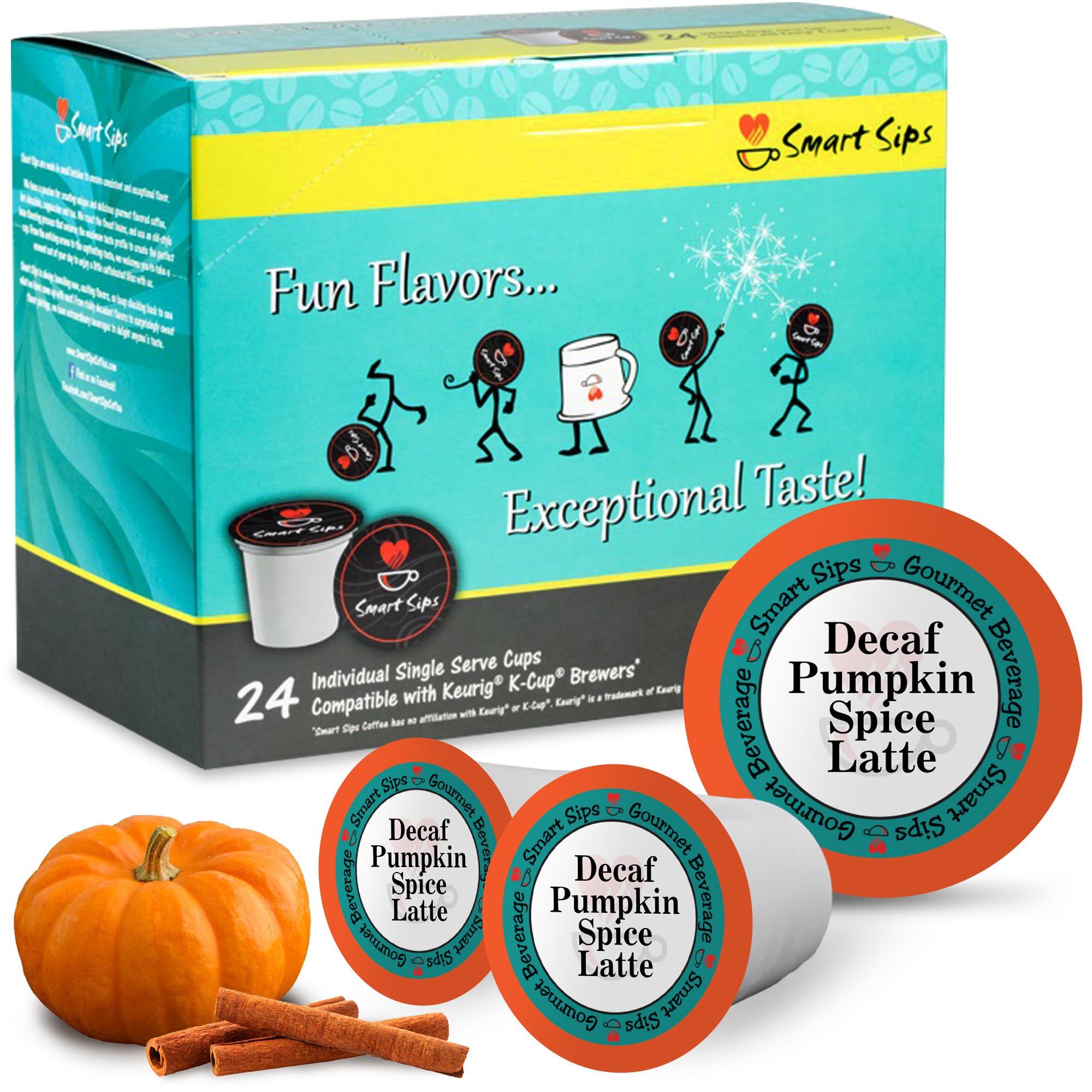 Amazon.com: Smart Sips, Decaf Pumpkin Spice Latte, Decaf Pumpkin Spice ...
