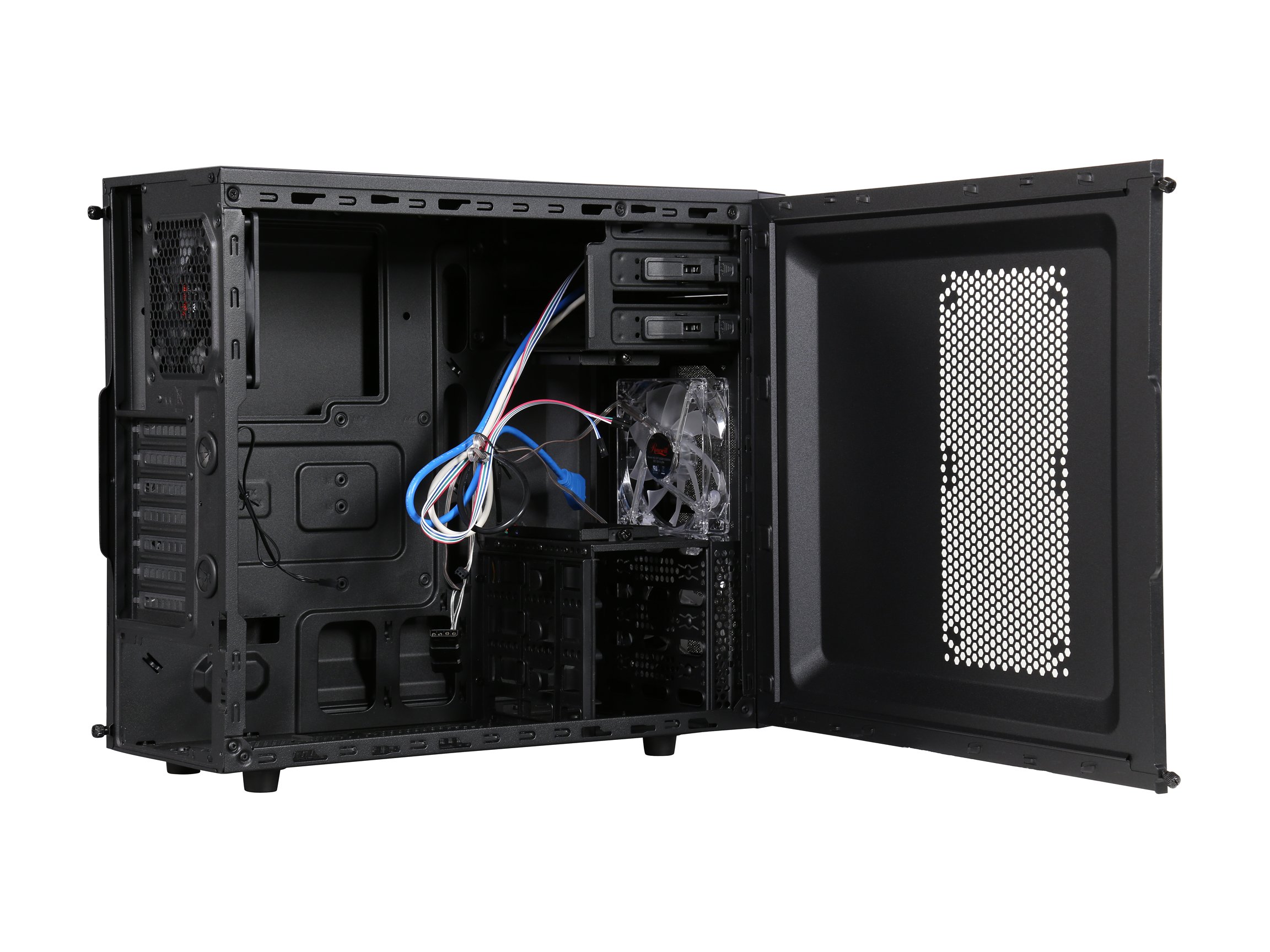 ROSEWILL ATX Mid Tower Gaming Computer Case, Gaming Case with Blue LED ...