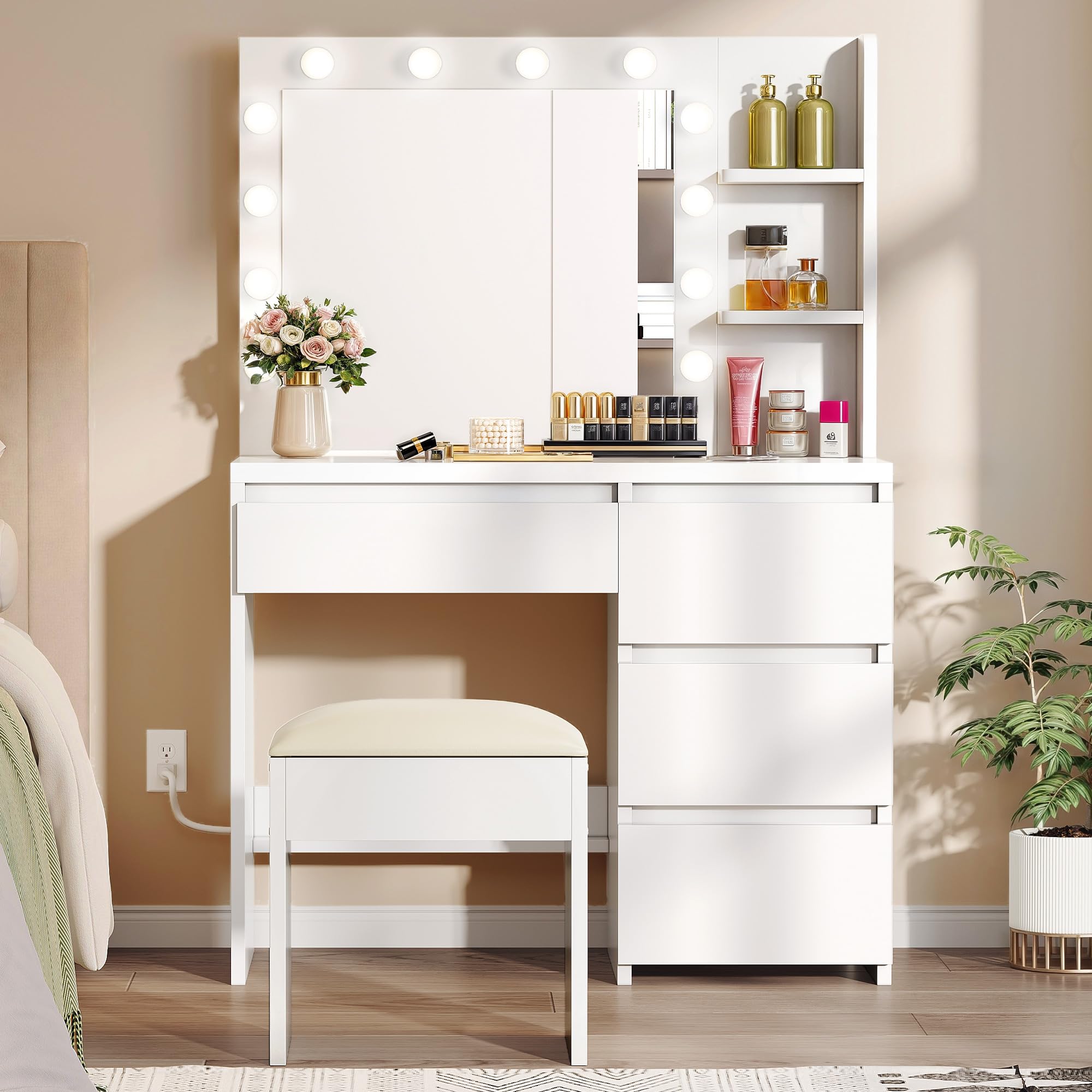 Dressing Table With Mirror And Stool Queen Anne Style Dressing Table