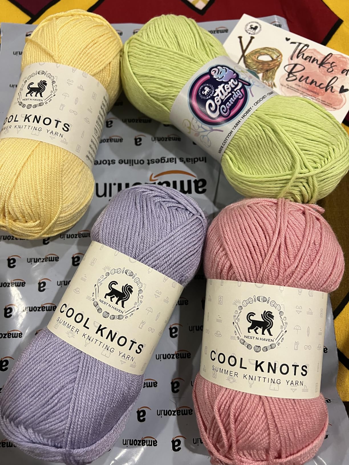 NESTNHAVEN Cool Knots, Hand Knitting Yarn (1 Yarn Ball 100g) - Luxury ...