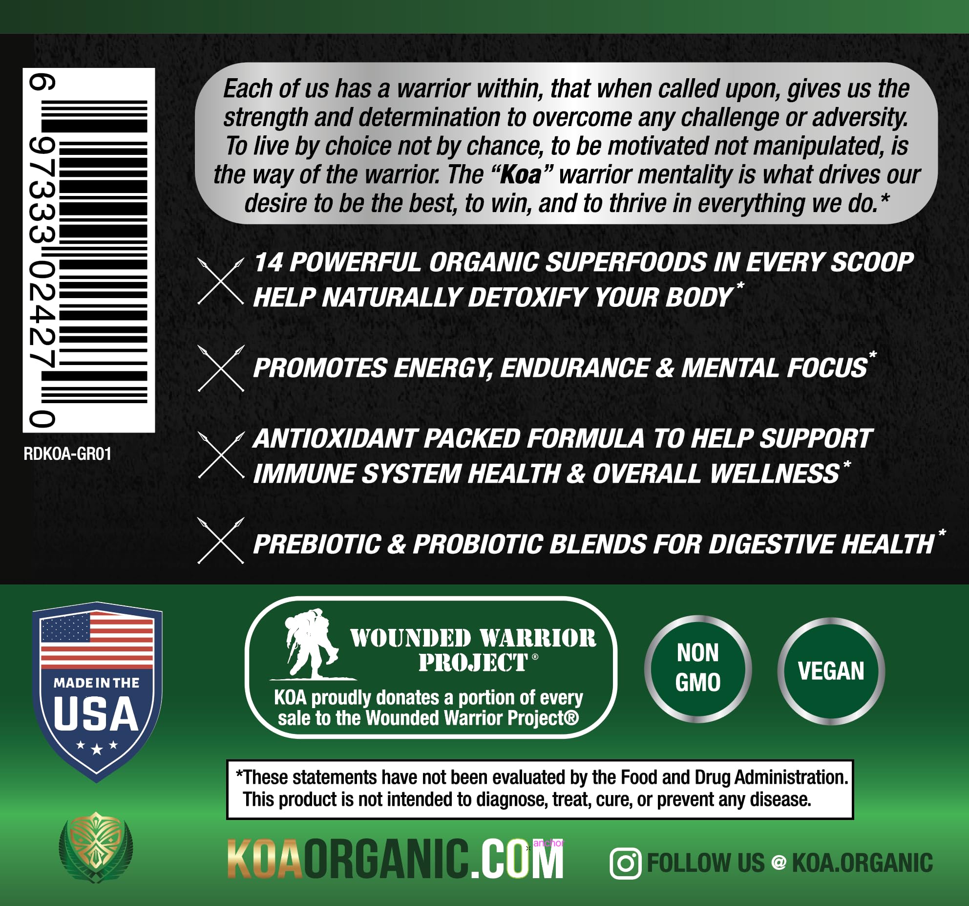 Snapklik.com : KOA Organics Greens Superfood Juice Powder - USDA ...