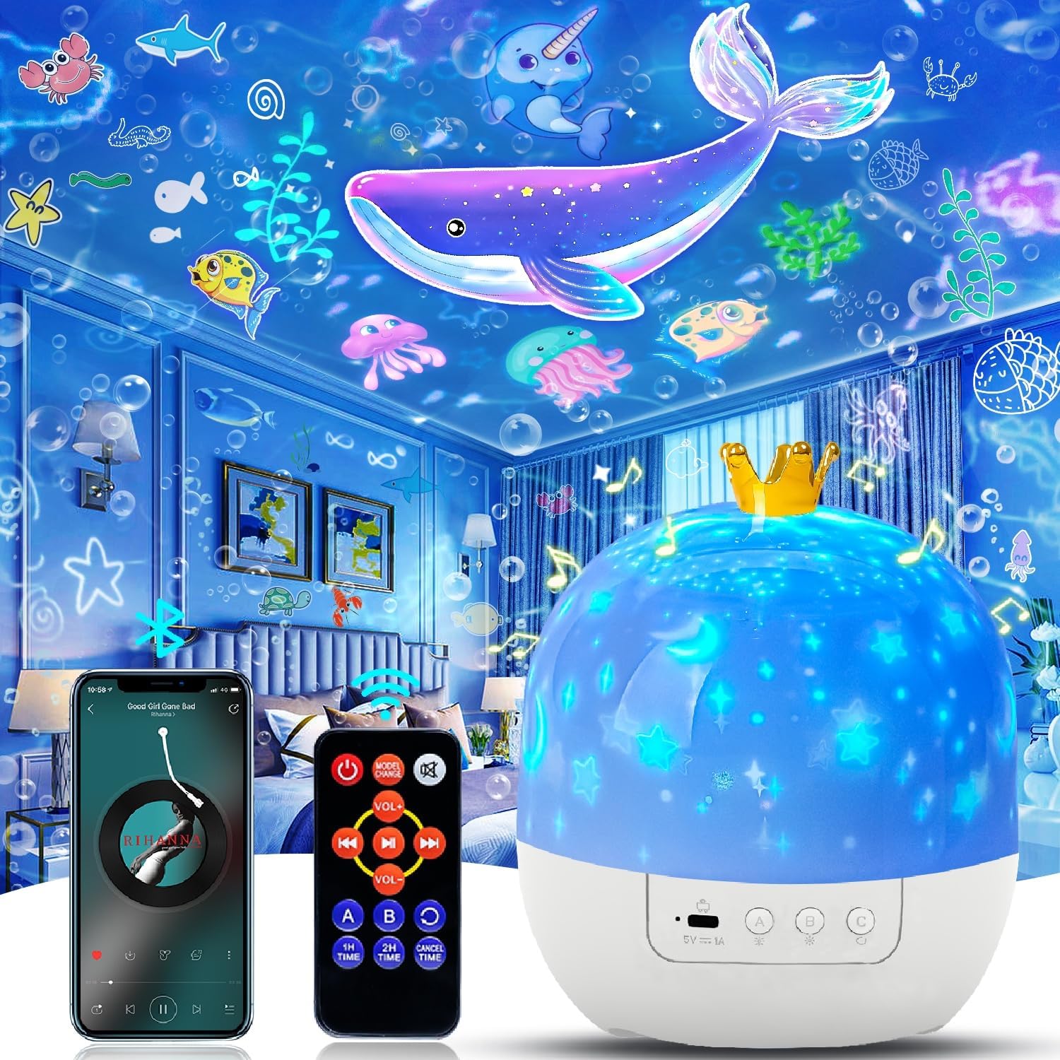 21 Sets of Films, Projector Night Light for Kids Bedroom, Ceiling ...
