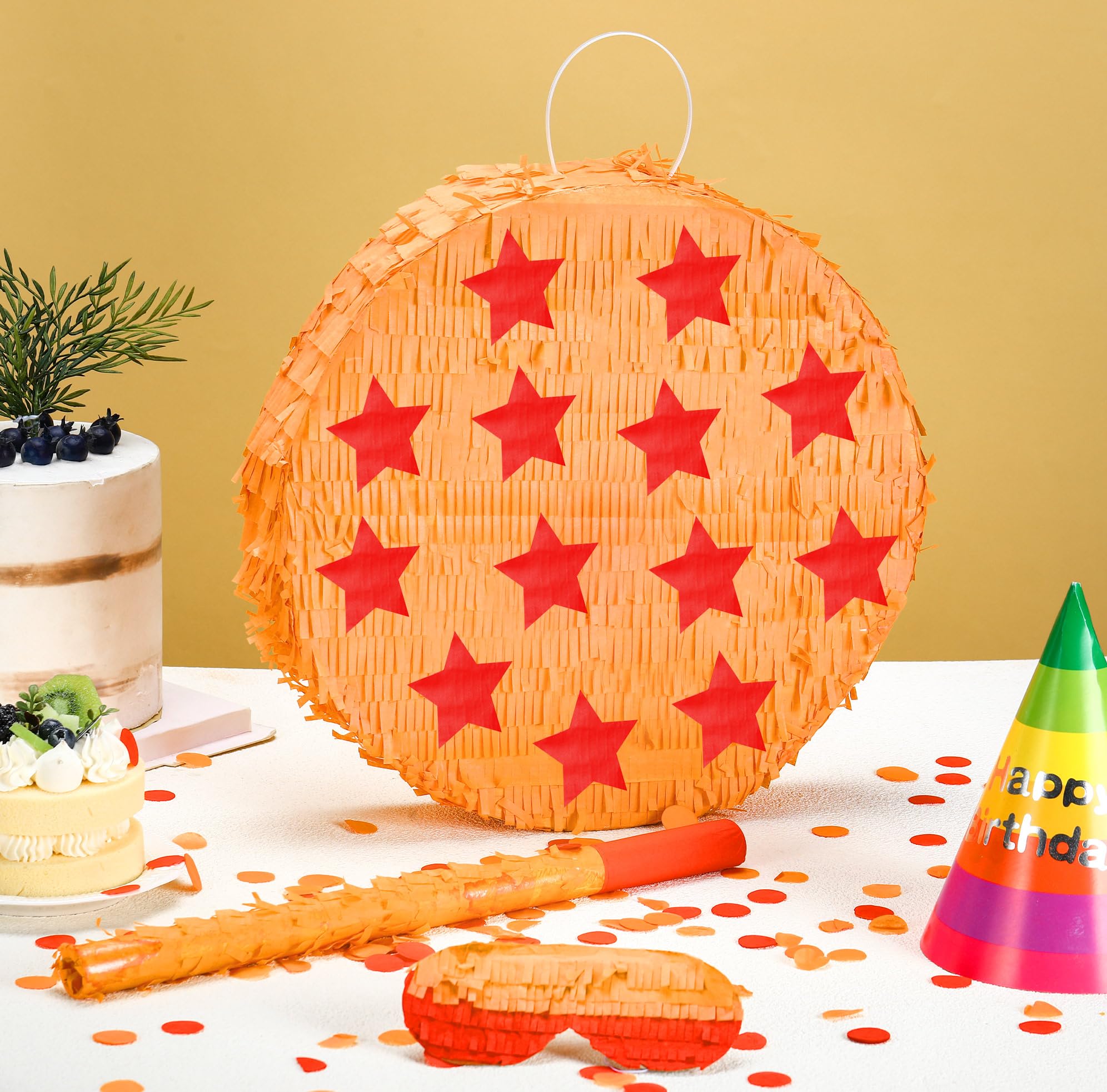 Snapklik.com : Anime Theme Pinata Party Birthday Decorations Orange And ...