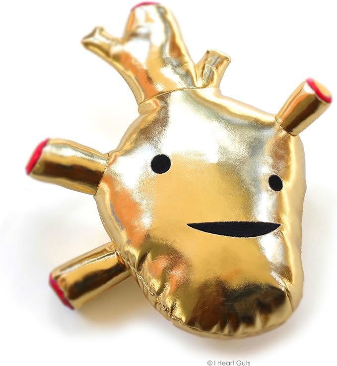 Amazon.com: I Heart Guts Heart of Gold - Metallic Vinyl Plush ...