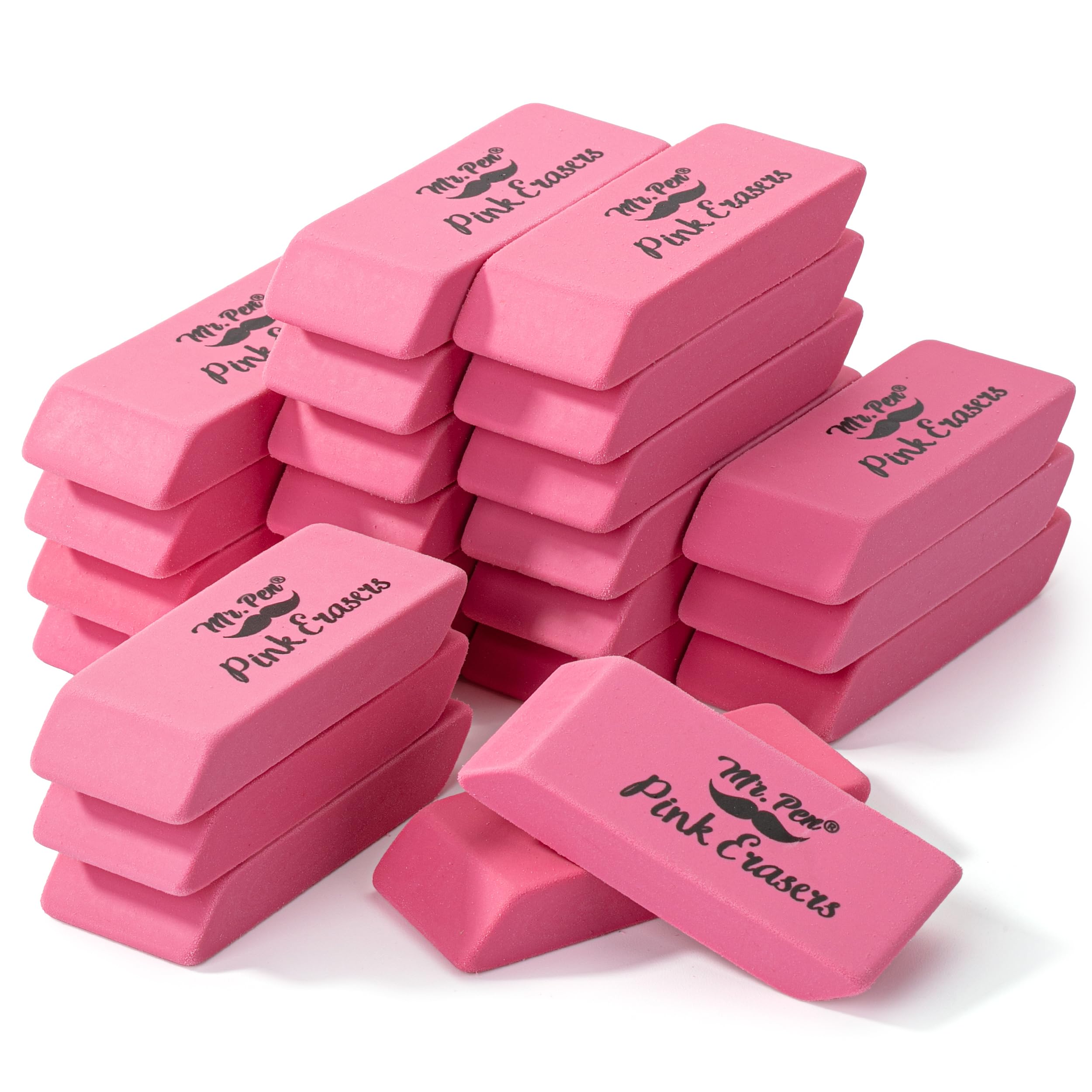 Amazon.com : Mr. Pen- Erasers, 24 Pack, Pink Pencil Eraser, Erasers for ...