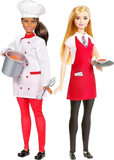 Amazon.com: Barbie Friend Careers Chef & Waiter Doll Set : Toys & Games