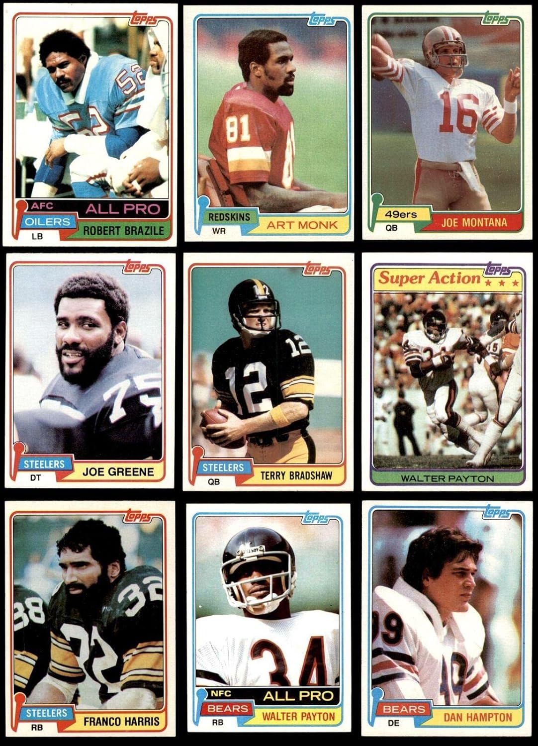 Amazon.com: 1981 Topps Football Complete Set 6.5 - EX/MT+ - Football ...