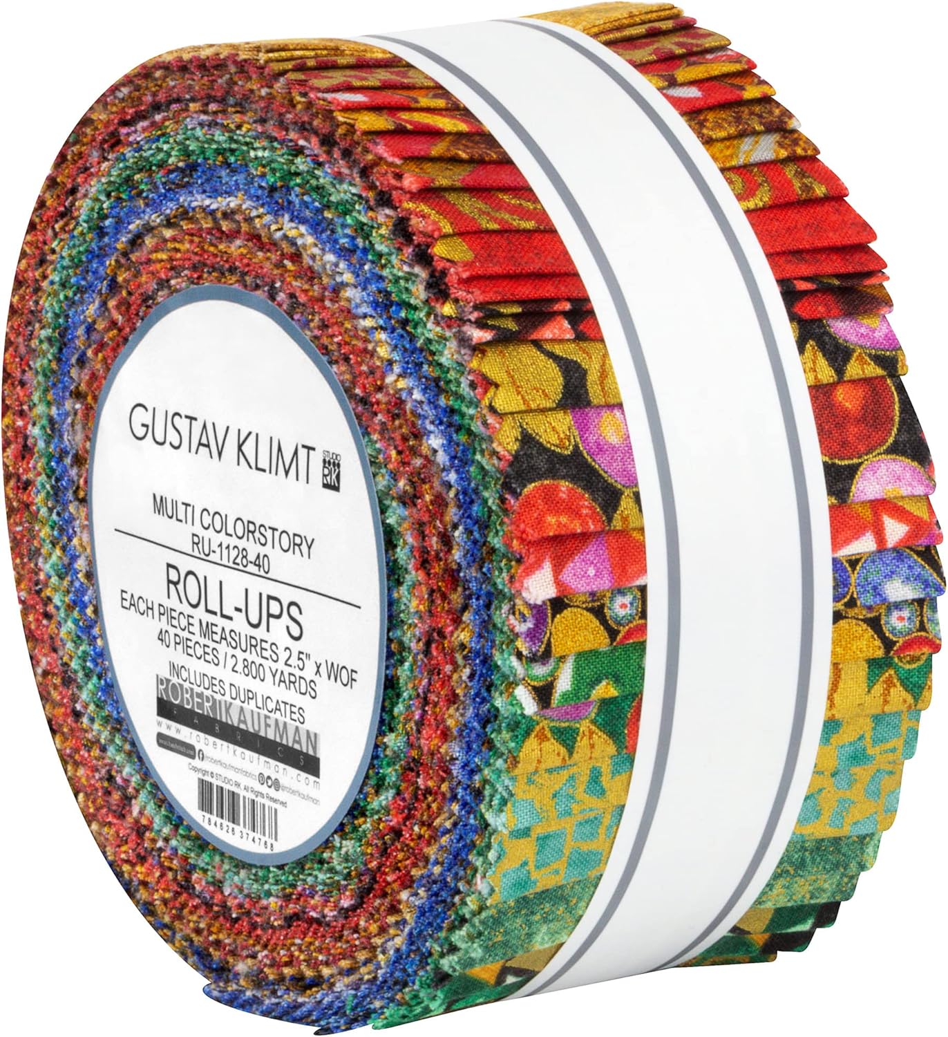 Amazon.com: Gustav Klimt Multi Roll Up 40 2.5-inch Strips Jelly Roll ...