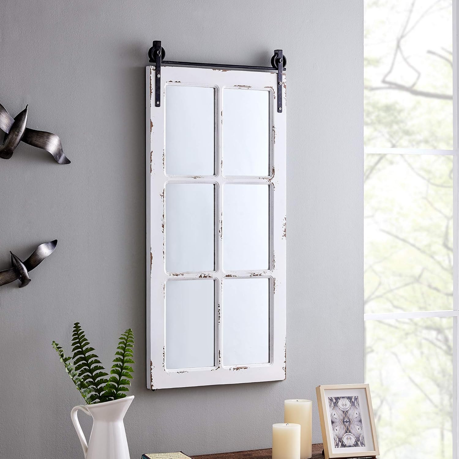 Amazon.com: FirsTime & Co.® Saddlebrook Farmhouse Window Mirror ...