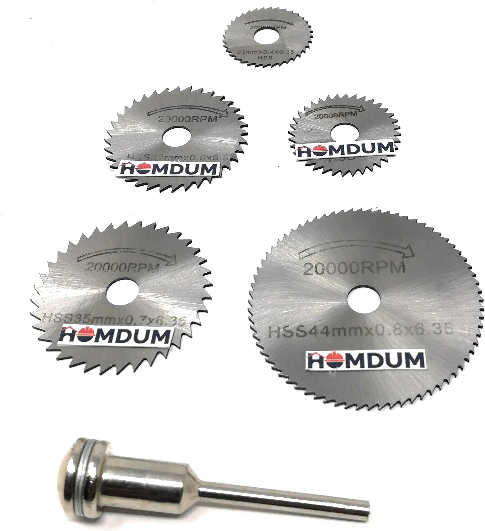 Homdum 6 Pcs Mini HSS Circular Saw Blade Rotary Cutter for Metal Cut ...