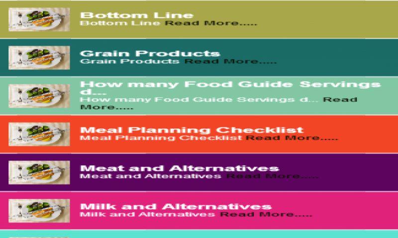 Diet plan Canada food guide:Amazon.com:Appstore for Android