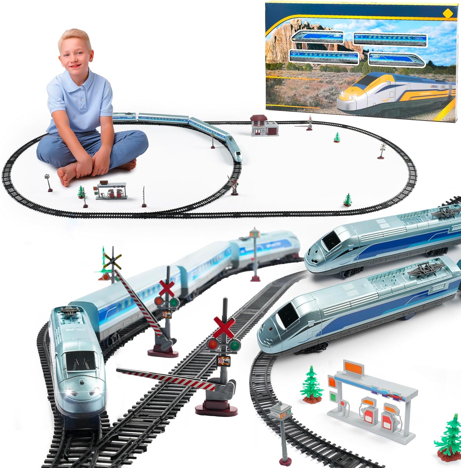 Electric Train Set For Kids Battery Operated Train Toy With Tracks electric-train-set-for-kids-battery-operated-train-toy-with-tracks