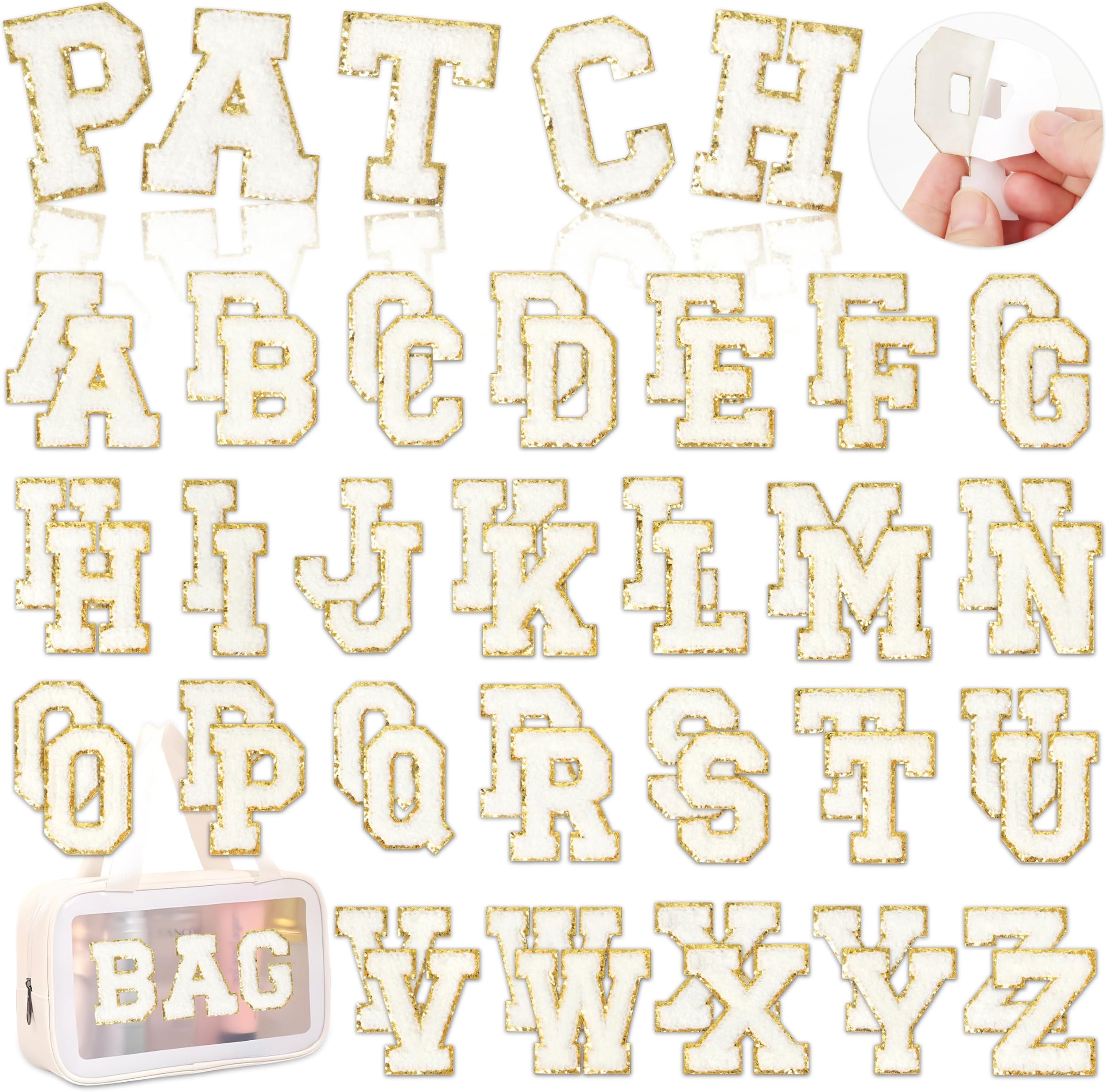 Amazon.com: 26Pcs Chenille Letter Patches Iron on Chenille Letters ...
