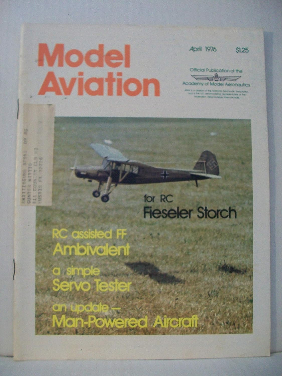 Model Aviation Magazine (April, 1976;Volume 1, Number 10): Various ...