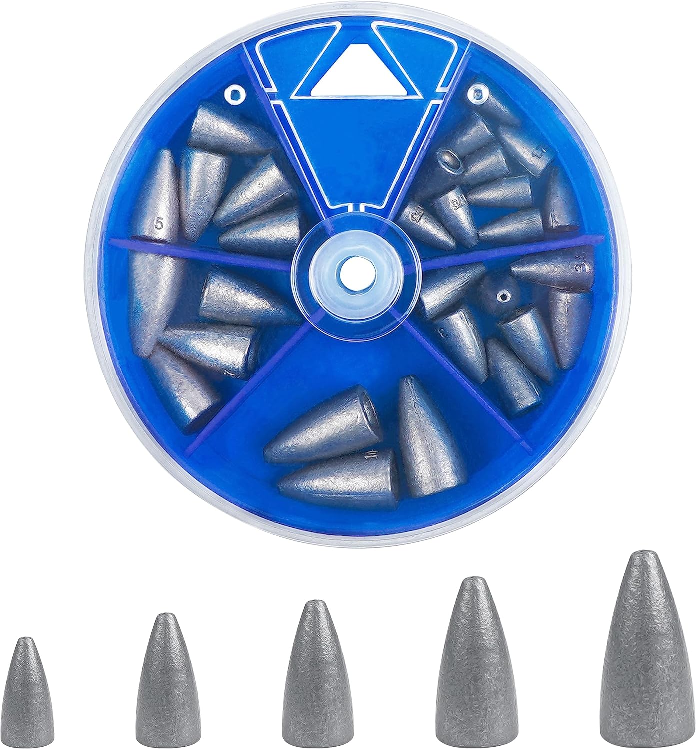 29pcs Bullet Fishing Sinker Weights Kit Worm Fishing Weights Slip ...