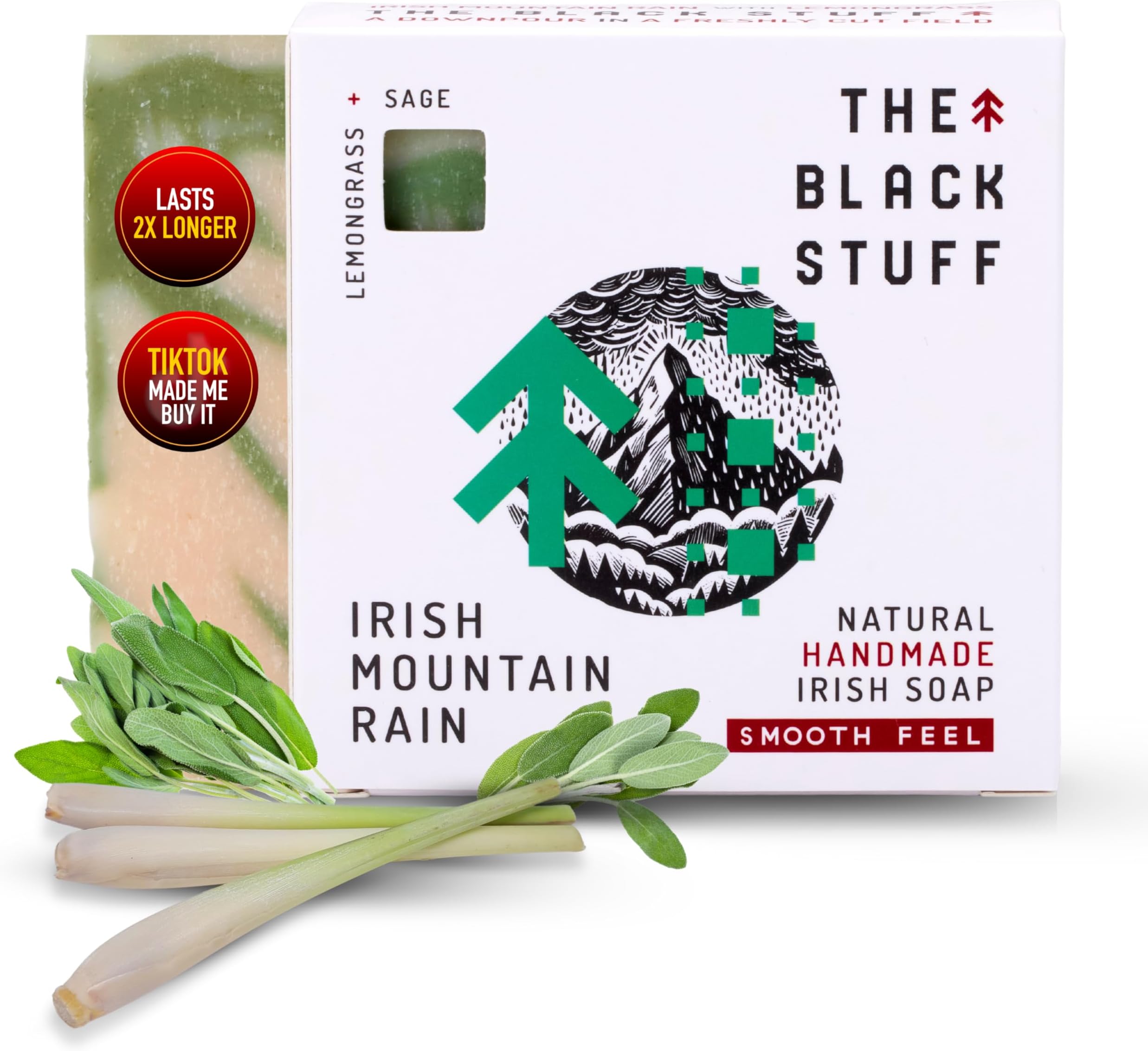 Amazon.com : The Black Stuff All Natural Bar Soap for Men Handmade Cold ...