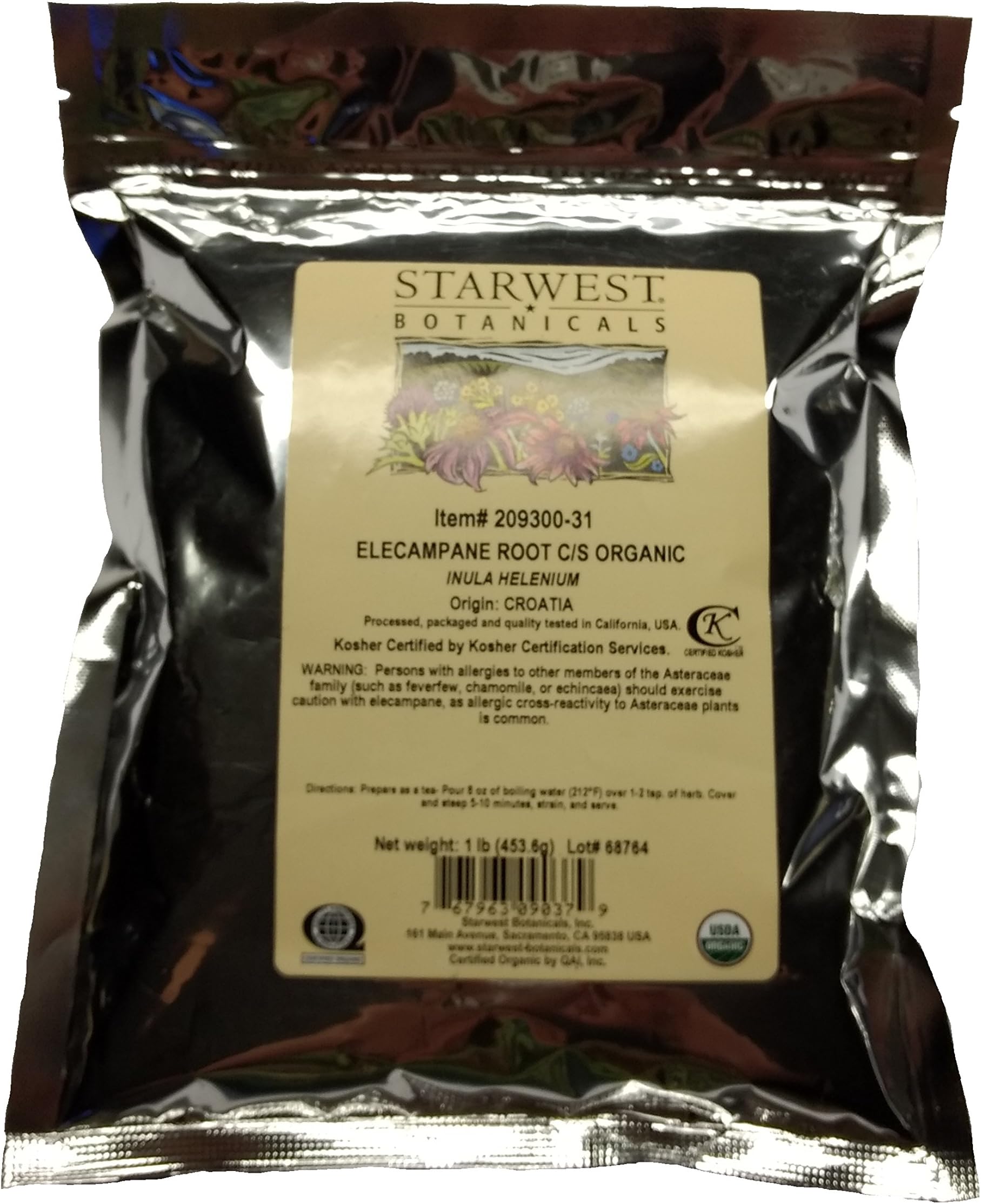 Amazon.com: Elecampane Root Organic Cut & Sifted - Inula helenium, 1 lb ...