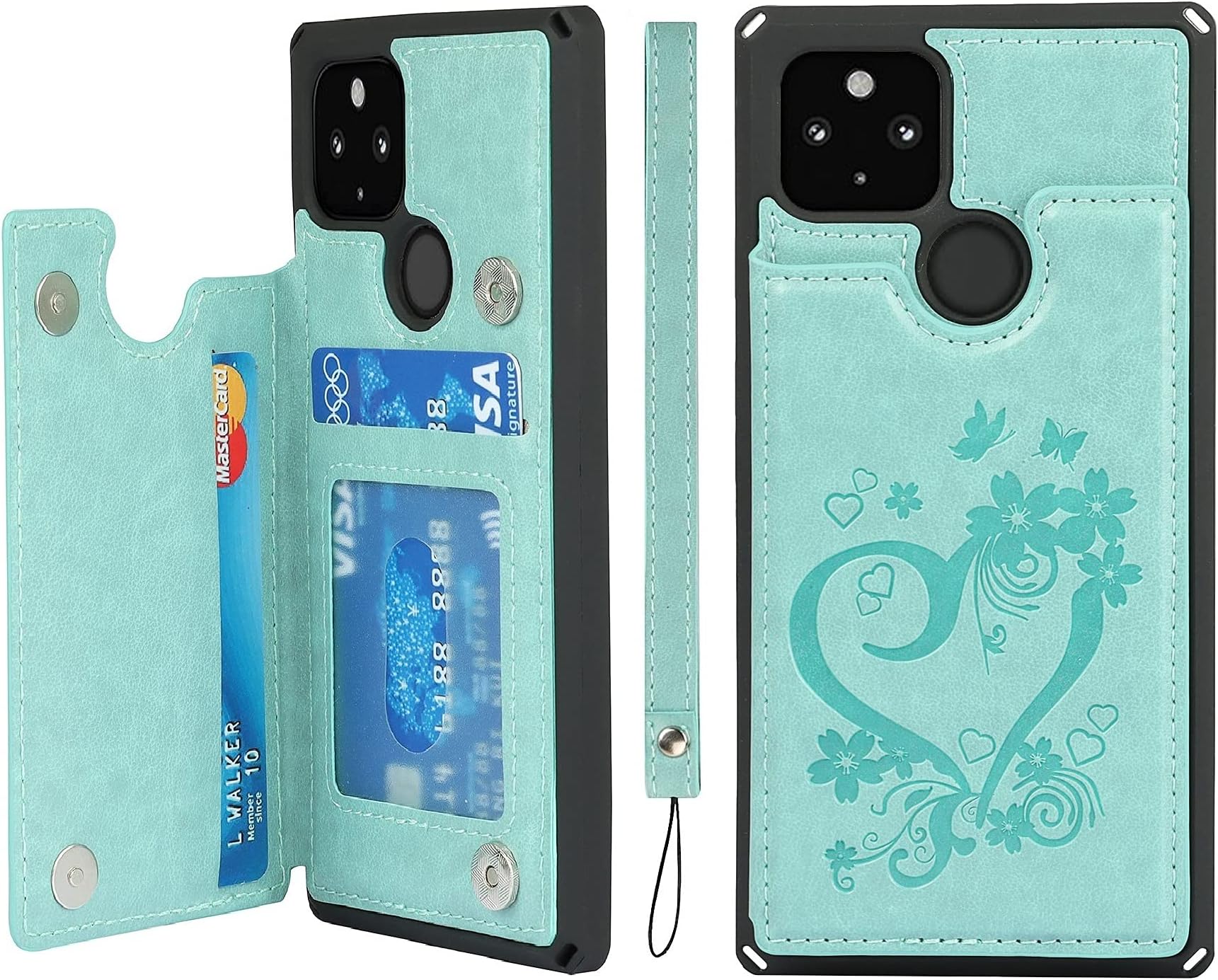 Amazon.com: Furiet Compatible with Google Pixel 5 Wallet Case 9 Card ...