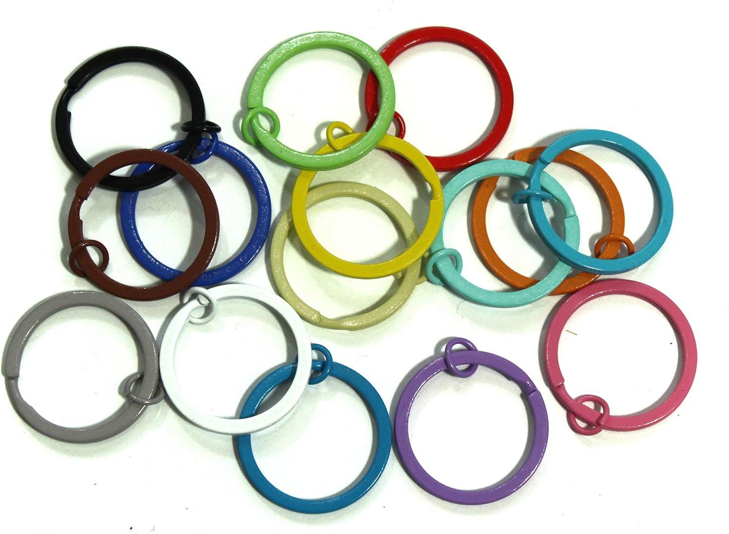 Amazon.com: ALL in ONE Mixed Color Steel Split Ring Key Ring for DIY ...