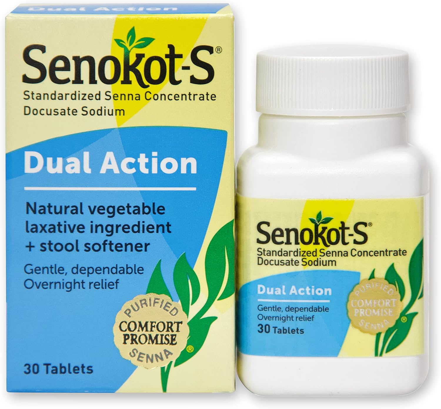 Amazon.com: Senokot S Dual Action Natural Vegetable Laxative Ingredient ...