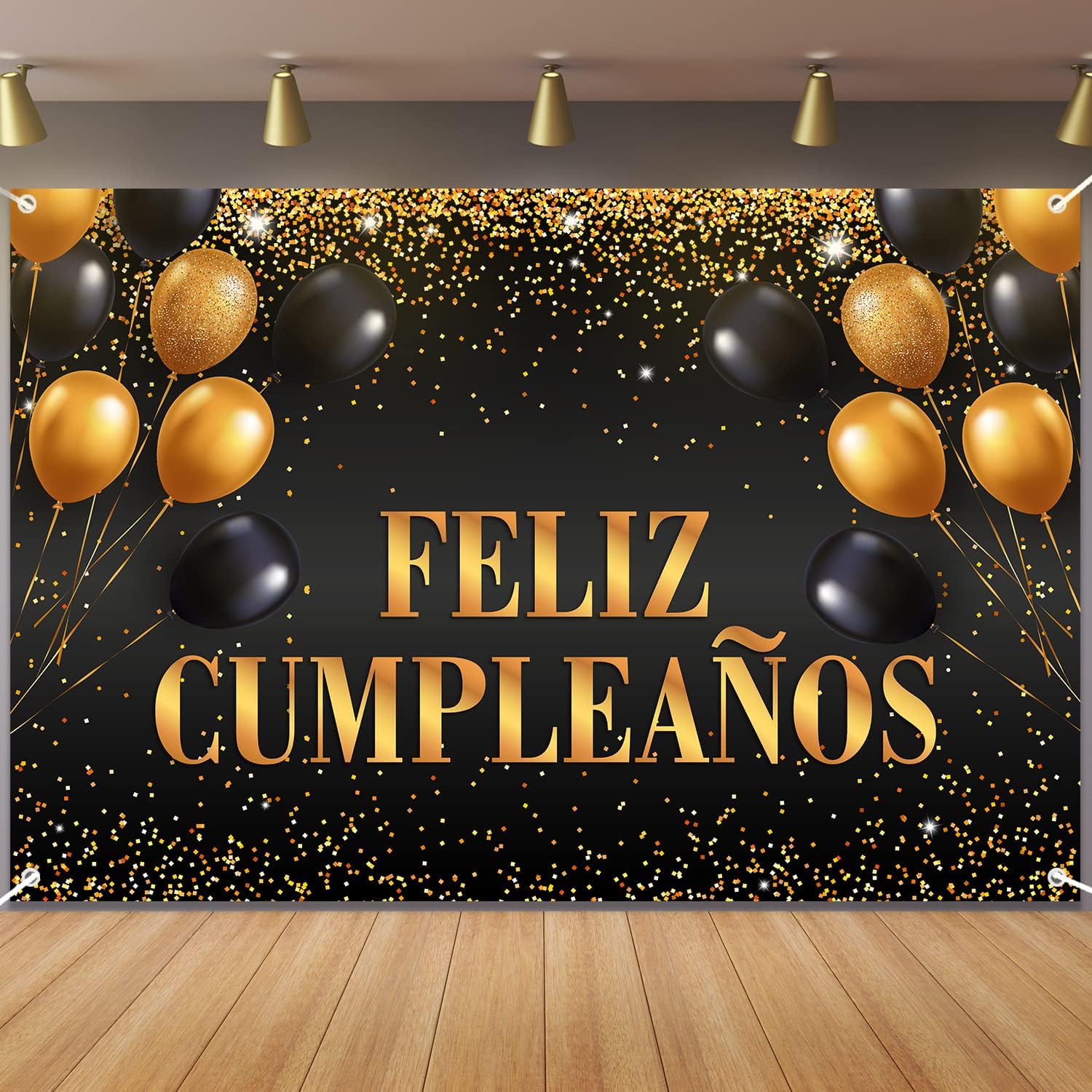 Amazon.com : Feliz Cumpleaños Happy Birthday Backdrop Banner ...