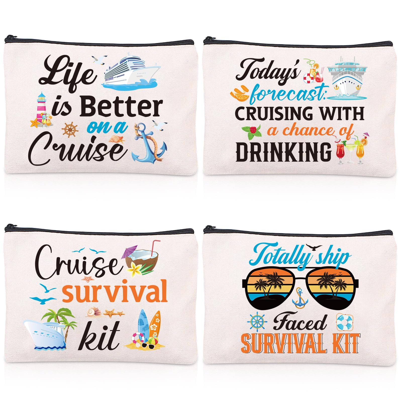 Amazon.com: Sitsink Cruise Essentials Gift Bags - 4 Pcs Cruise Travel ...