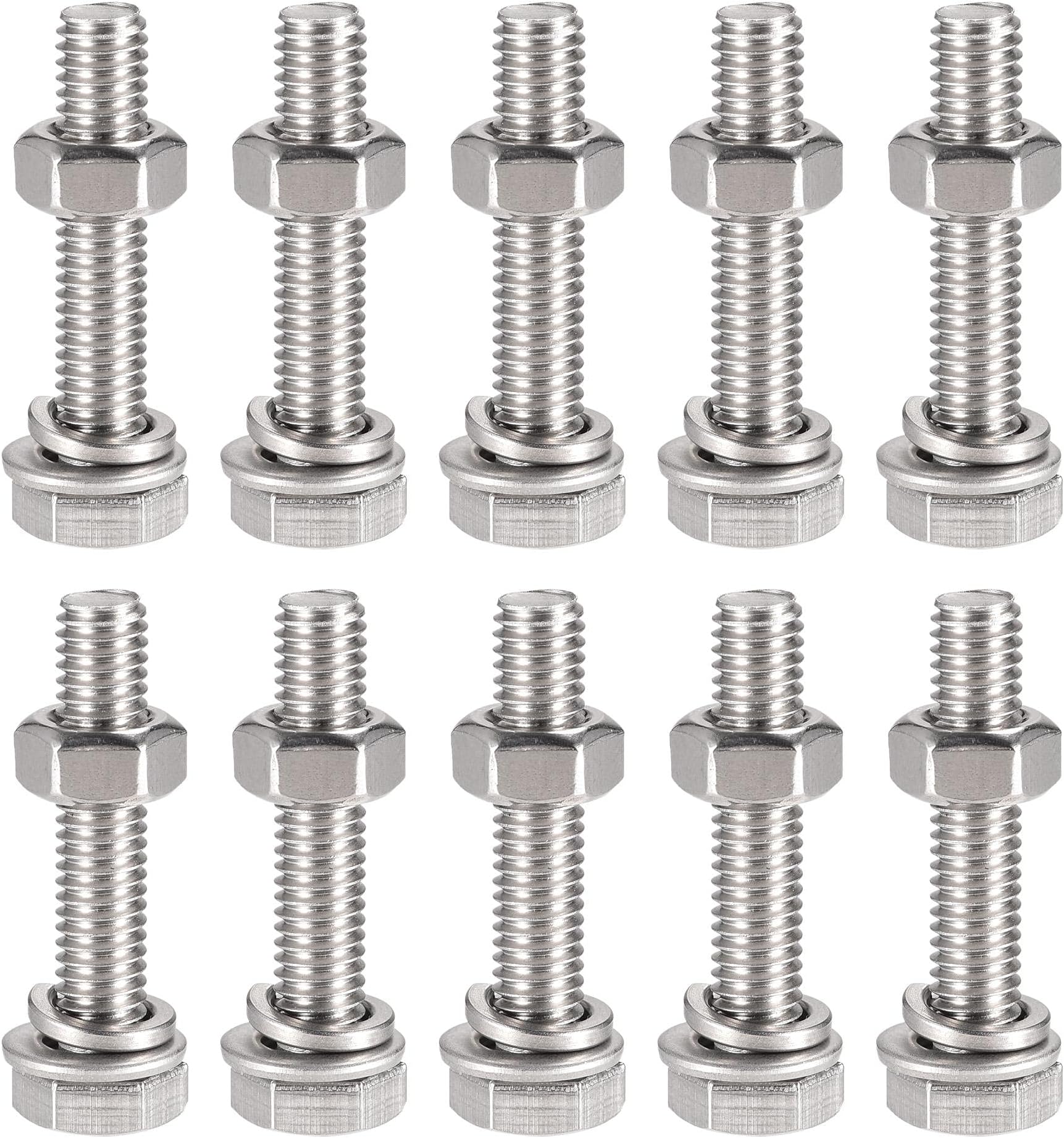 Hardwood Bench Slat Fixings Fixing Kit: 25 Stainless Steel Bolts Nuts ...