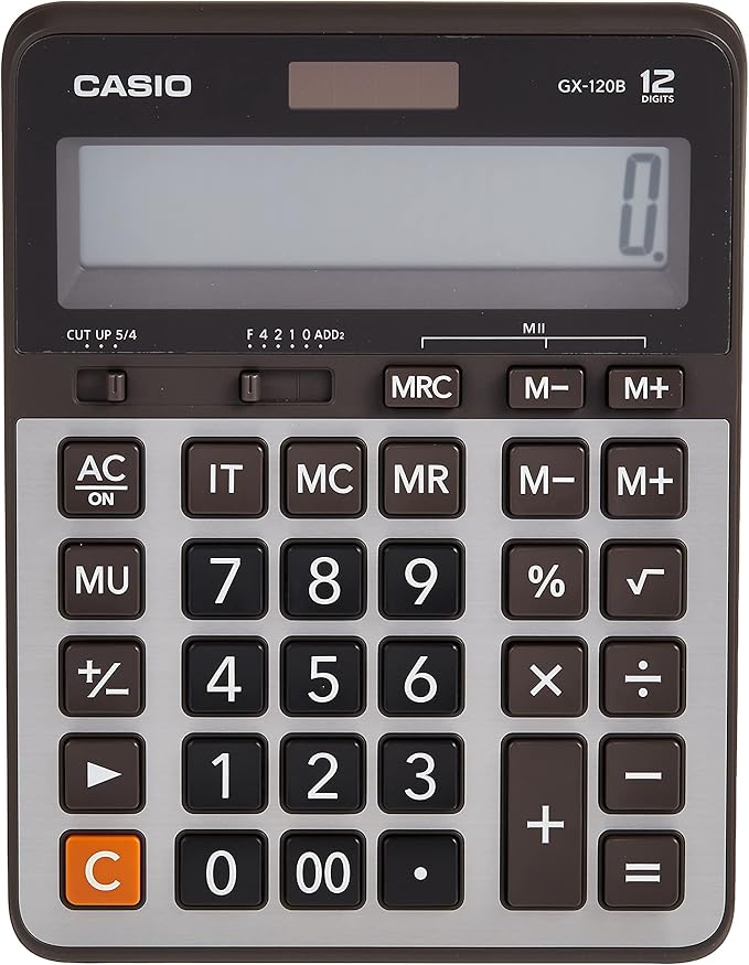 CALCULADORA de MESA 12 DIGITOS GX-120B PRATA Casio, Cinza | Amazon.com.br