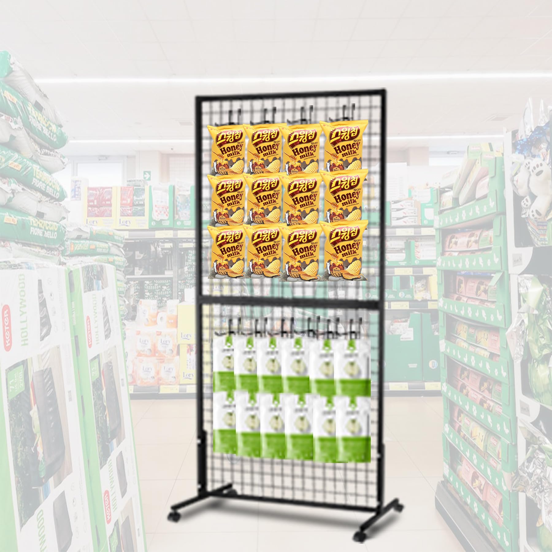 Snapklik.com : Ktondic 36 Grid Panels For Display, Movable Gridwall Panel