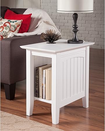 Amazon.com: Rectangular Side Table with Storage Area Side Table with ...