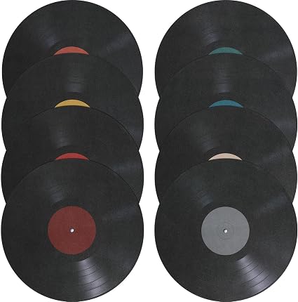 Amazon.com: VOSAREA 8pcs Vinyl Record Wall Stickers Vintage Fake Record ...