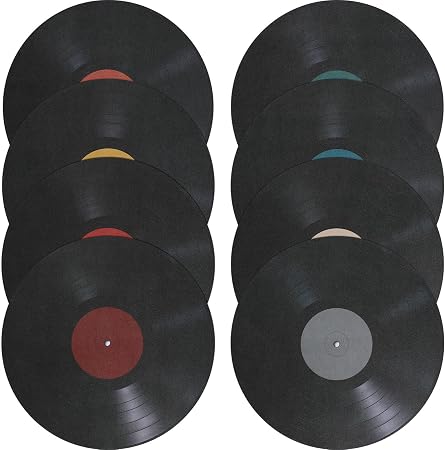 Amazon.com: VOSAREA 8pcs Vinyl Record Wall Stickers Vintage Fake Record ...