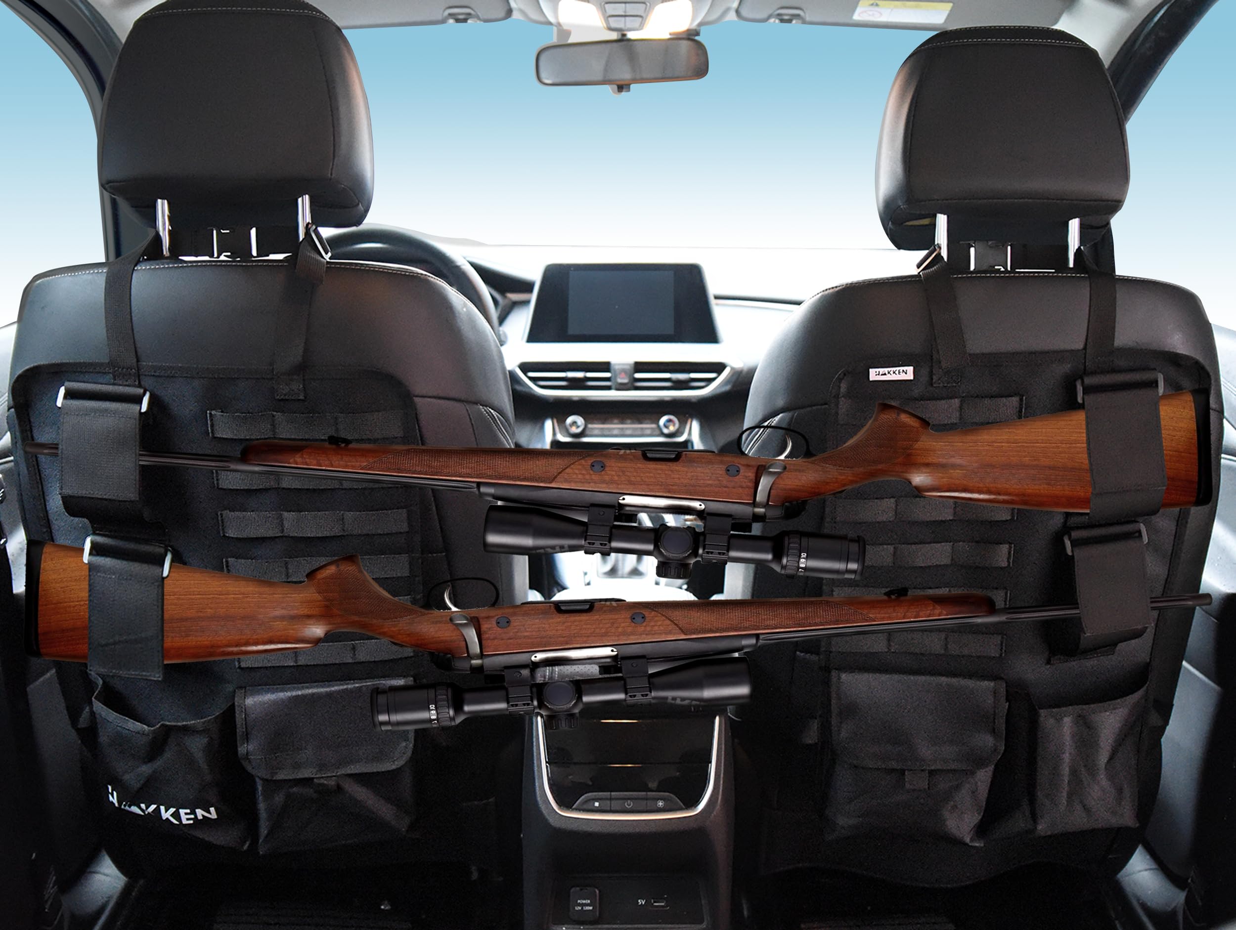 Amazon.com: HAKKEN Seat Back Gun Rack for truck, Molle Panel Truck ...