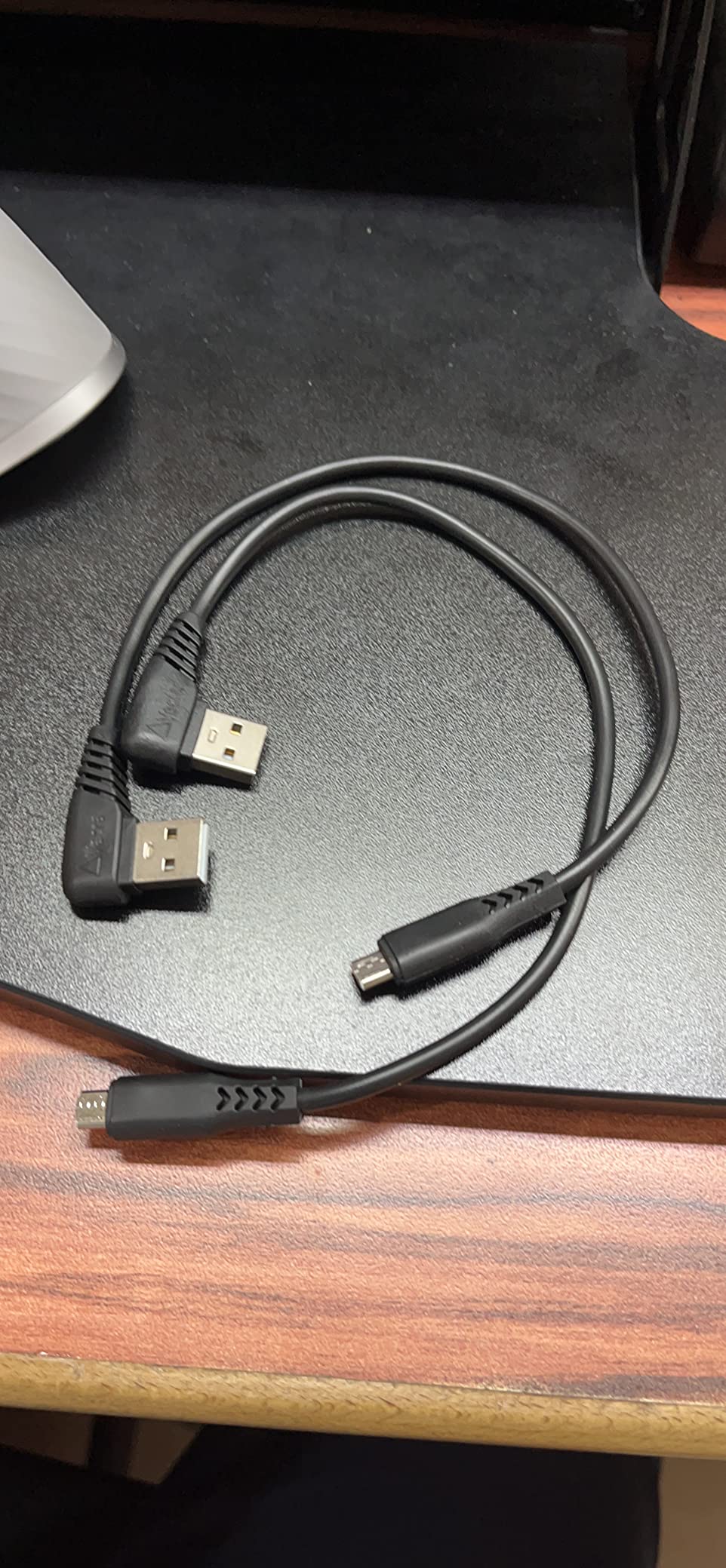 Avecra (Pack Of 2 Fast Charging 0.25M Micro Usb L-Shape Short Tangle ...