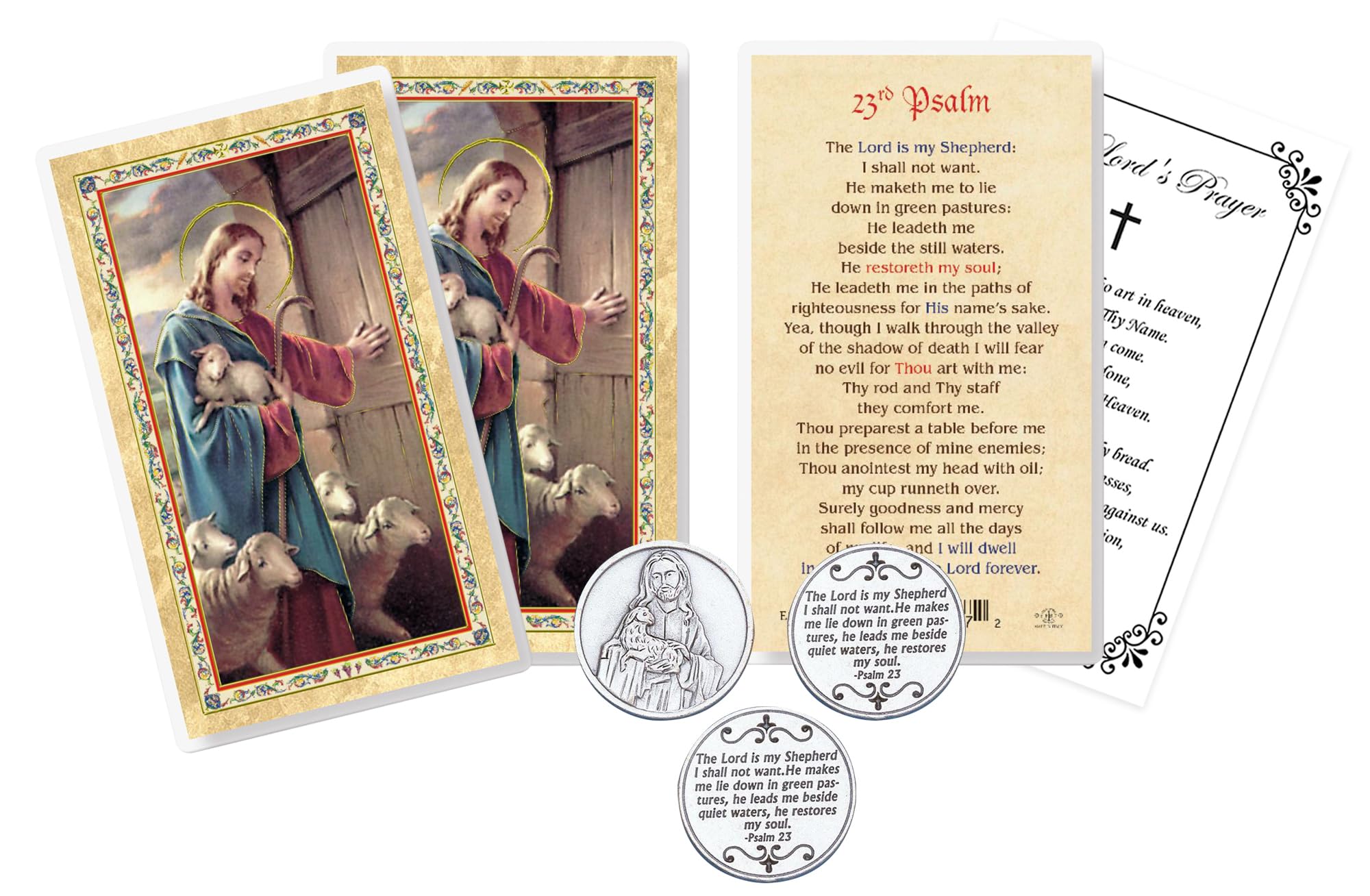 Snapklik.com : Psalm 23 Prayer Card - 23rd Psalms Token, The Lords ...