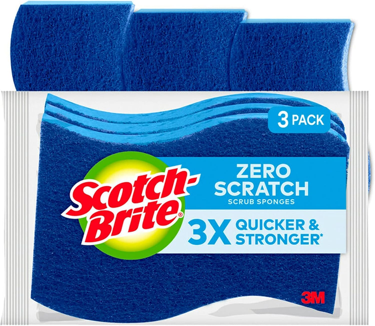 Amazon.com: Scotch-Brite Zero Scratch Non-Scratch Scrub Sponges ...