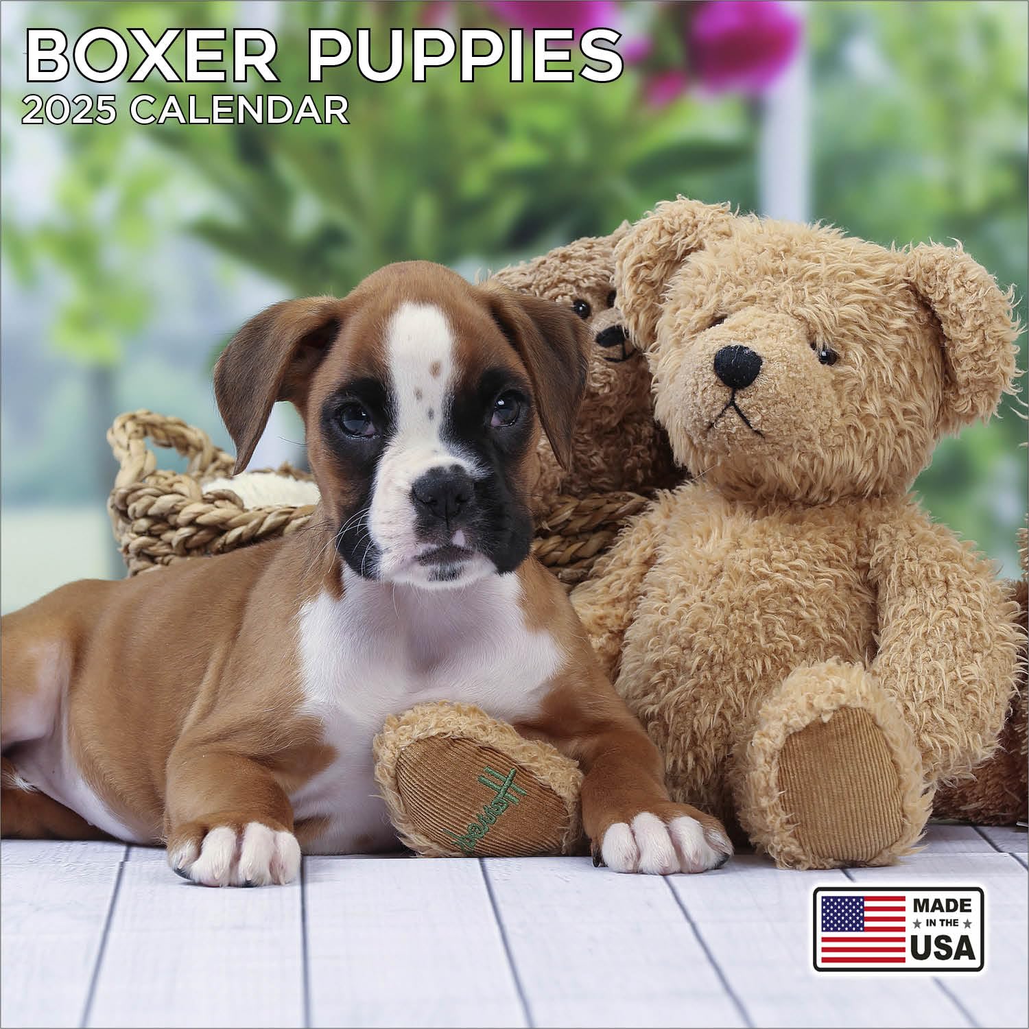 2025 Boxer Puppies Calendar - Dog Breed Wall Calendar - 12 x 24 Open ...