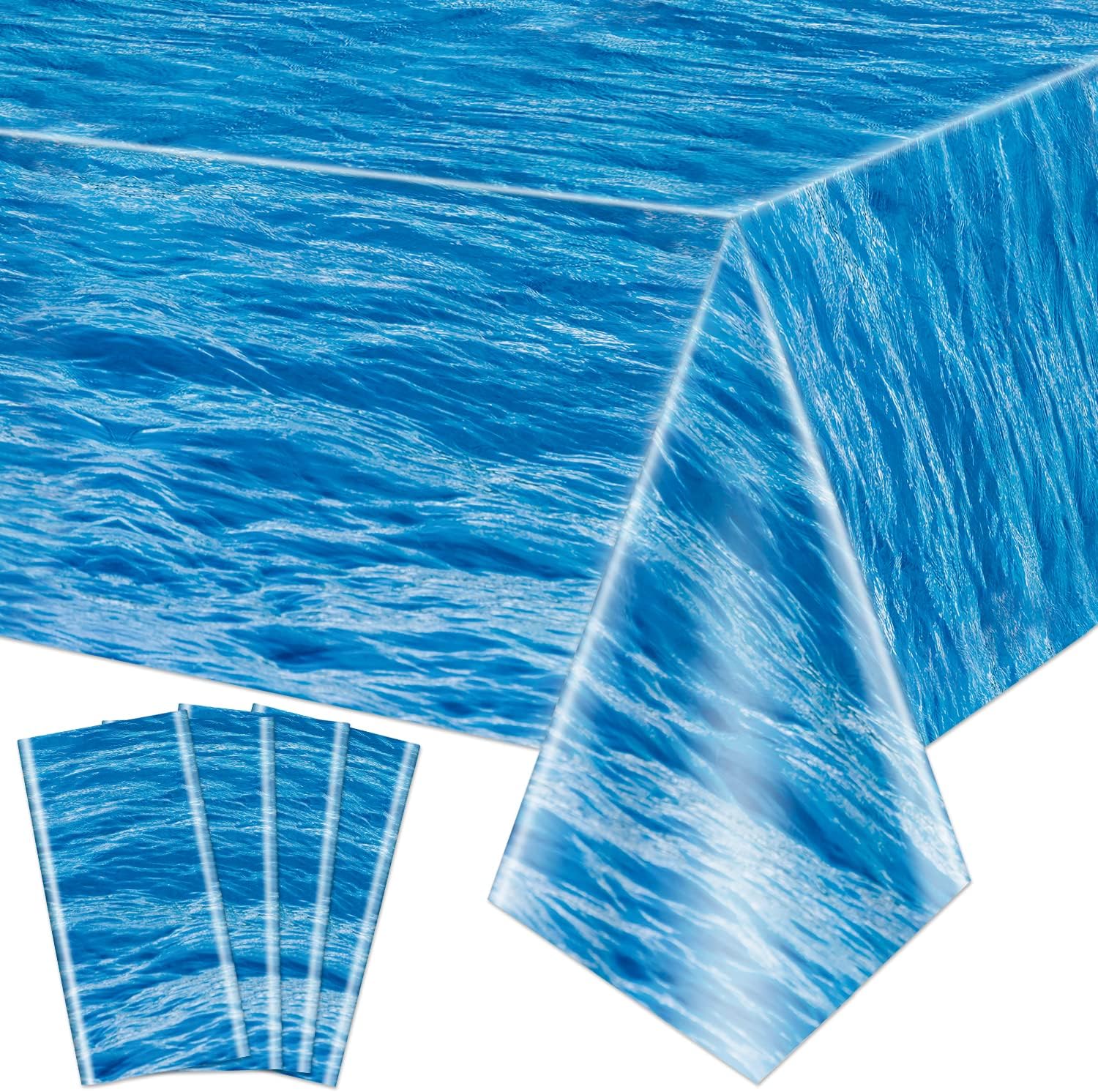 Amazon.com: Ocean Waves Rectangular Plastic Table Cover (137cm x 274cm ...