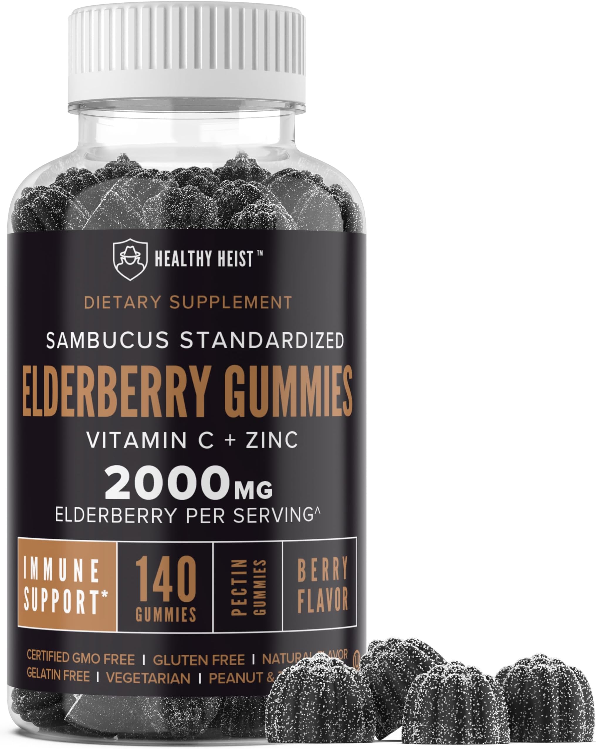 Amazon.com: Horbaach Black Elderberry Gummies | 120 Count | Sambucus ...