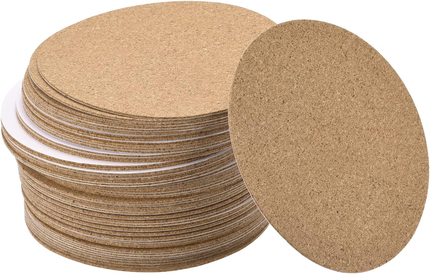 Cork Coasters Set of 16, Round Cork Placemats for Drinks & Coffee Table ...