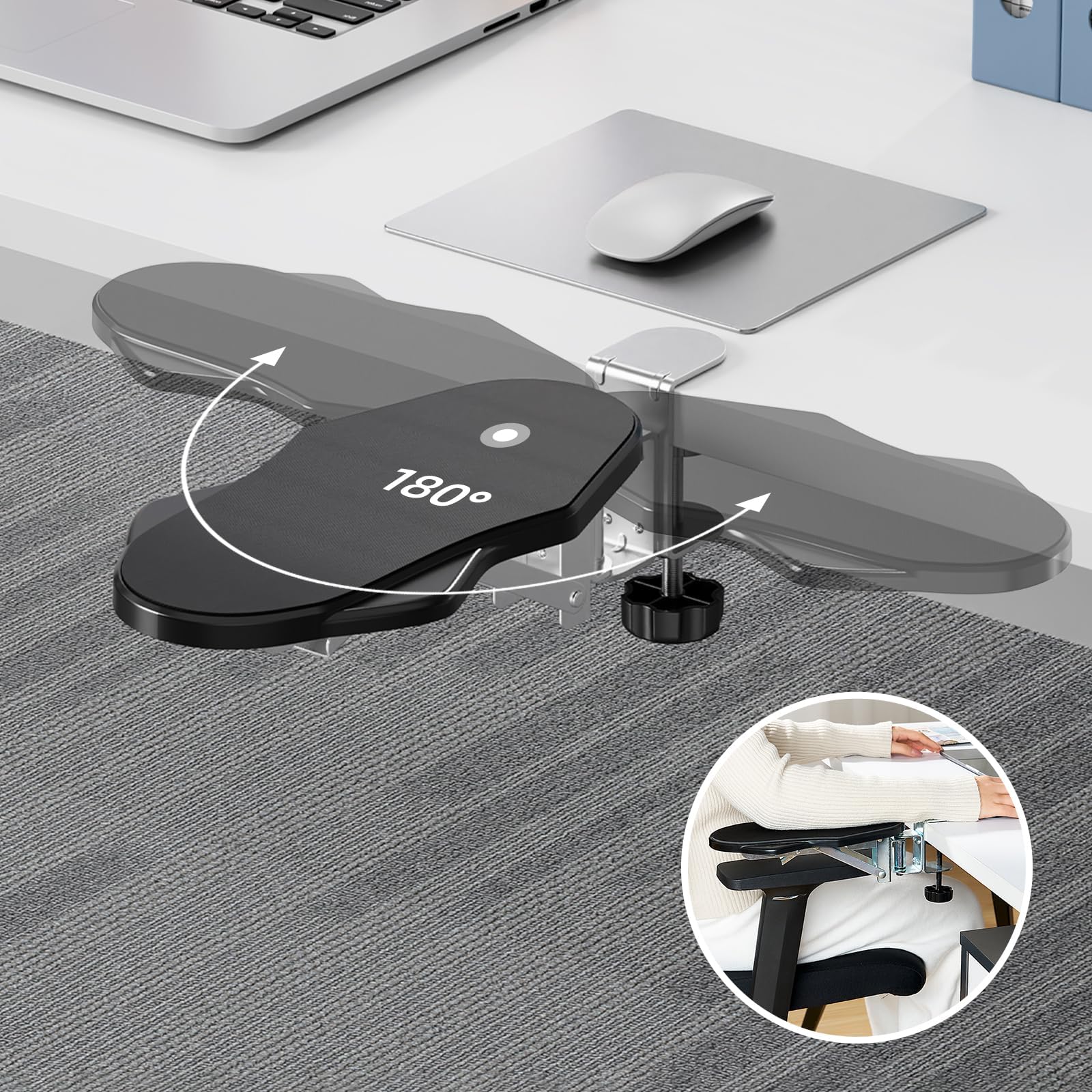 Amazon.com: patu 2 Packs (1 Pair) Rotating Desk Extension Elbow Pad ...