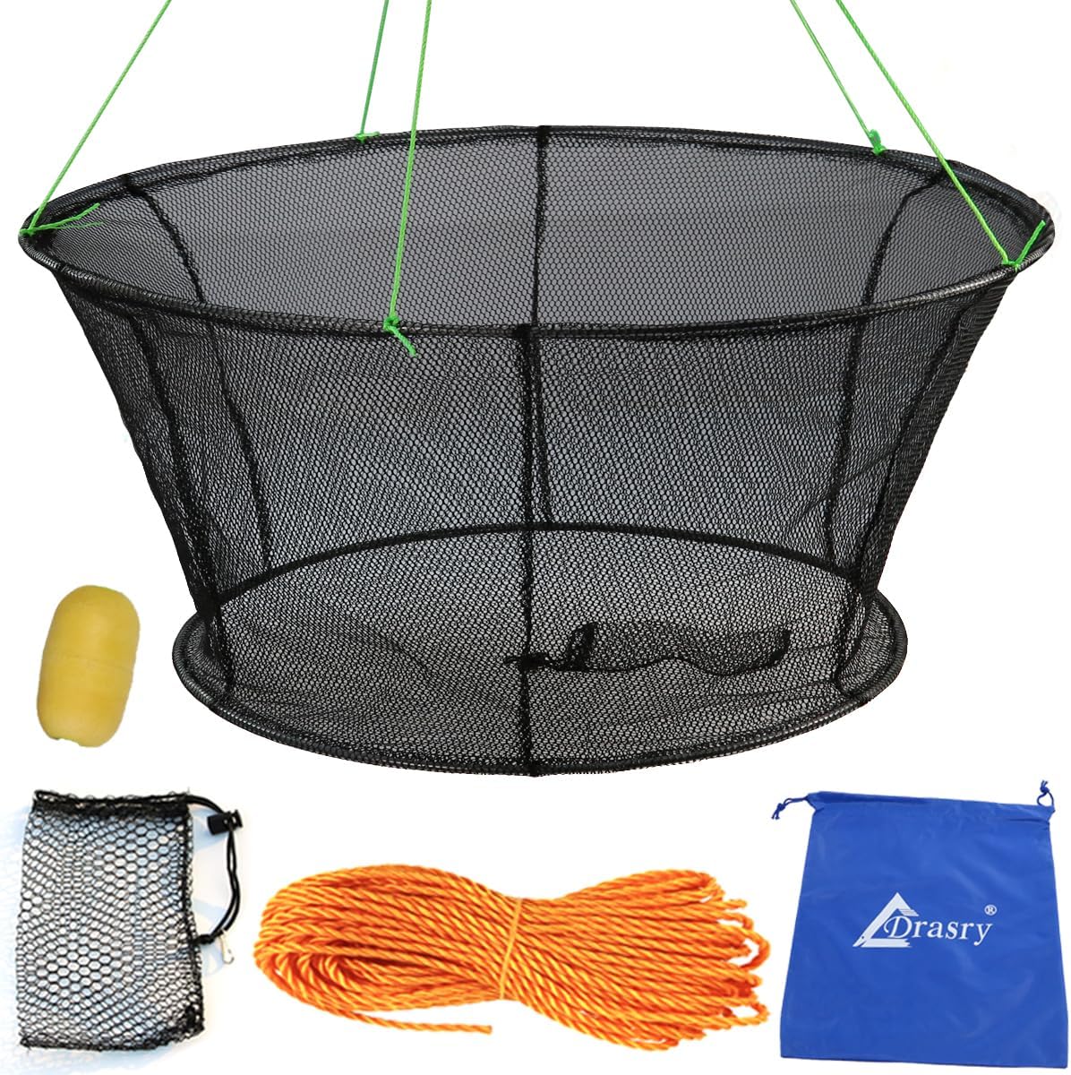 Amazon.com : Drasry Fishing Net Trap for Crayfish Crab Bait Minnow ...