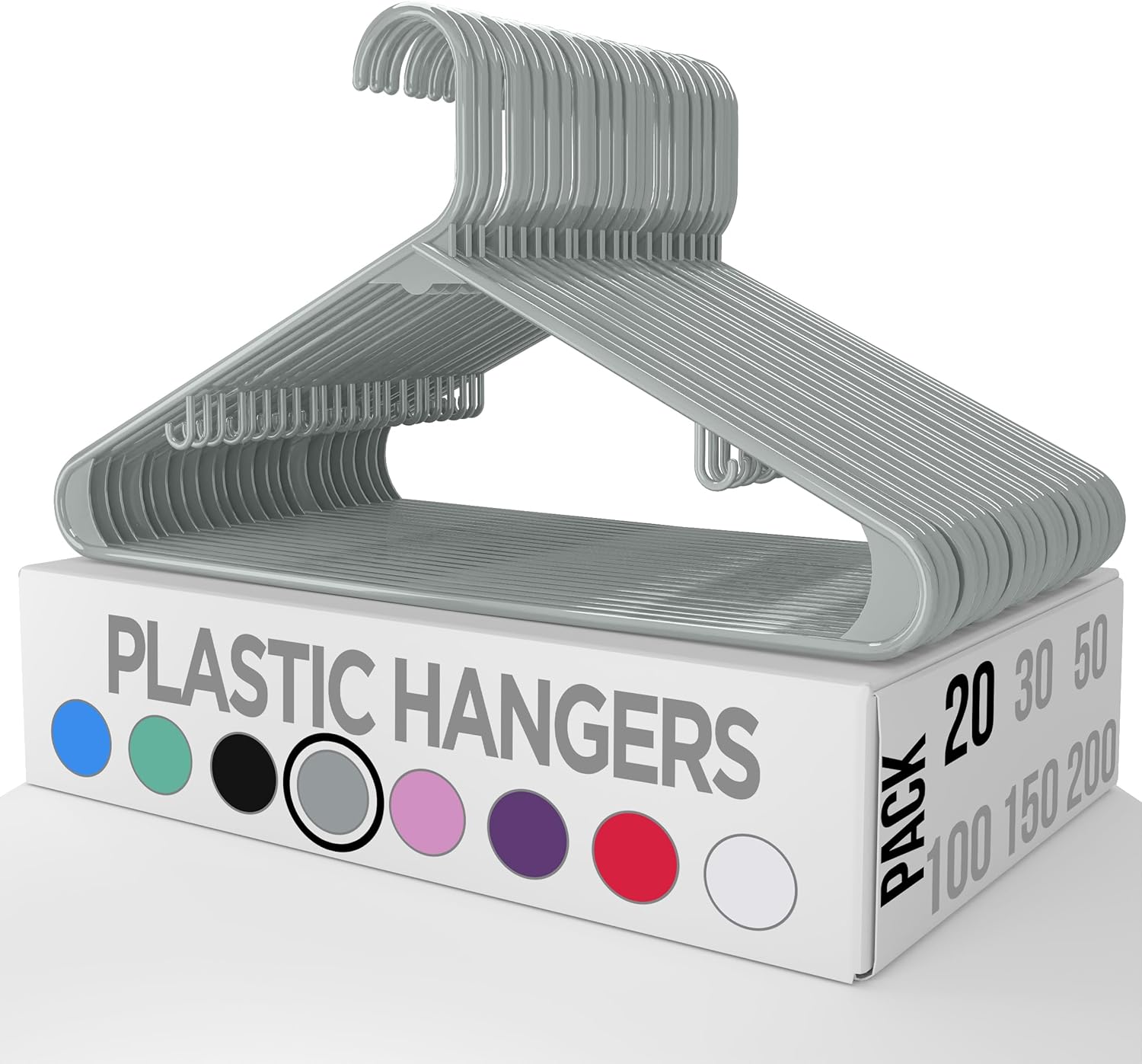 Amazon.com: Utopia Home Plastic Hangers 20 Pack - Clothes Hanger with ...