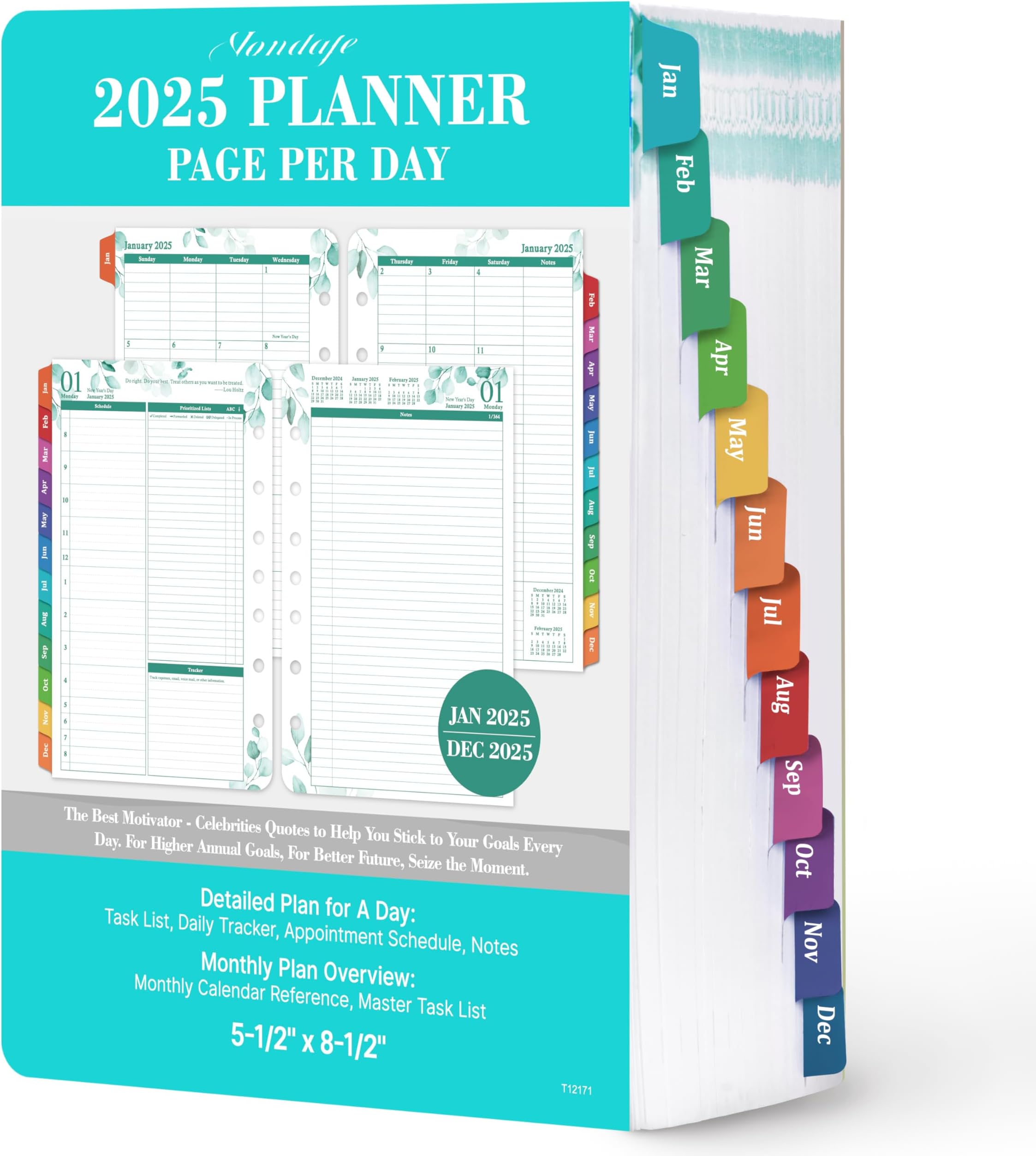 2025 Planner Refills – JAN - DEC 2025 Planner Refills Two Pages Per Day ...